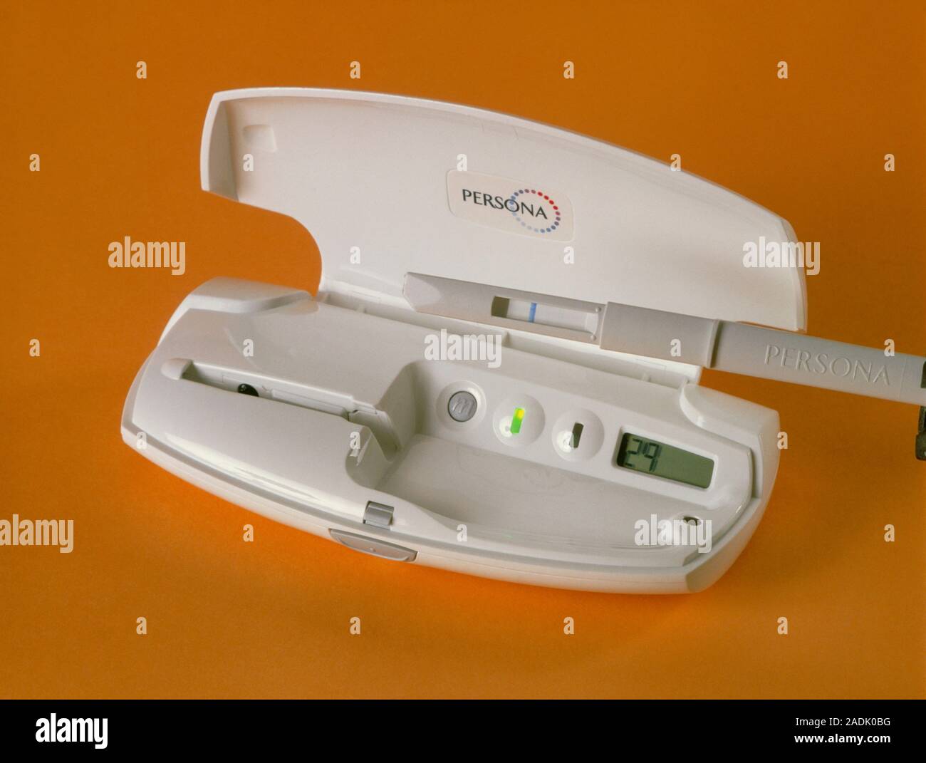 Persona contraceptive kit. Close-up of Persona, a contraceptive kit for ...