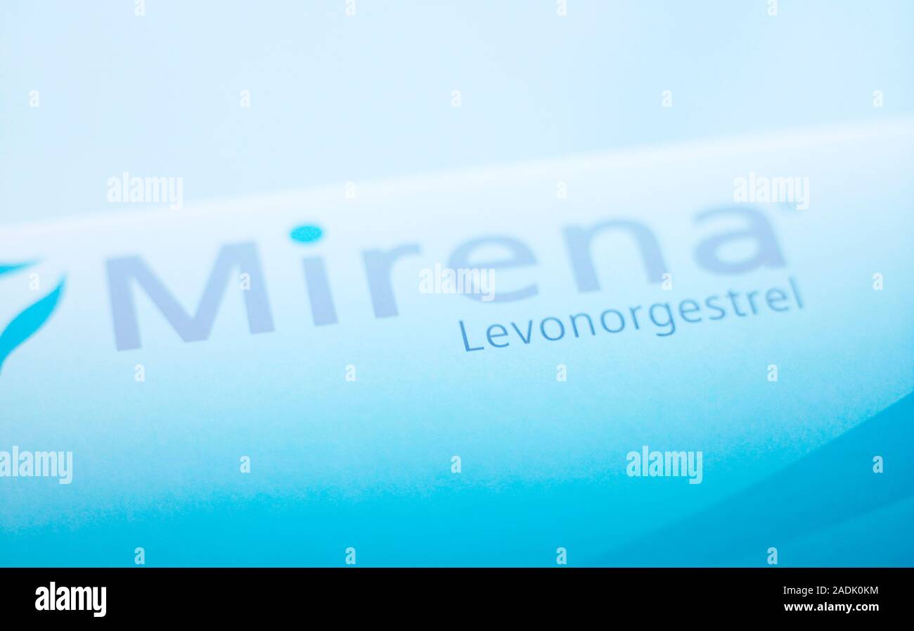 IUD contraceptive packaging. This box contains the intrauterine device ...