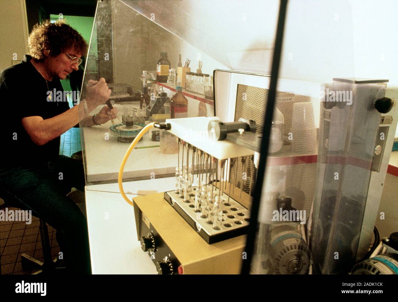 Drugs testing laboratory. View of a laboratory used to test for illegal ...