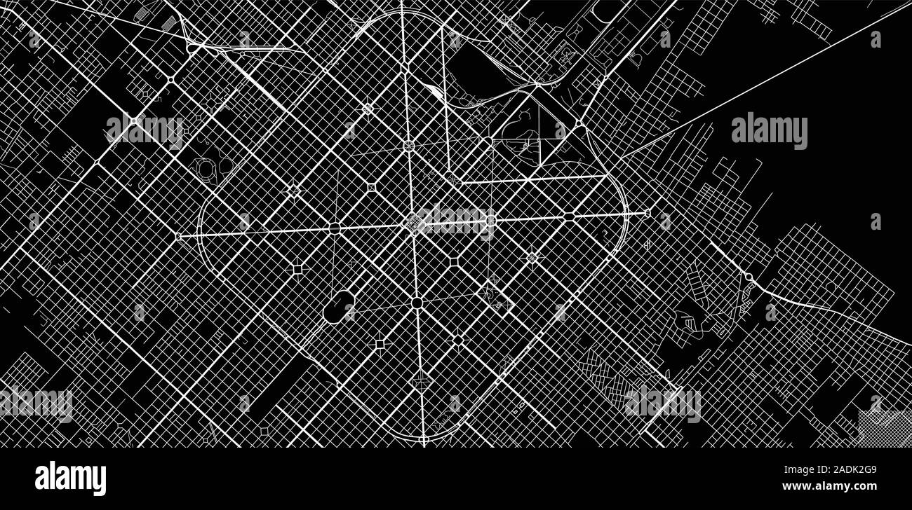 Urban vector city map of La Plata, Argentina Stock Vector Image & Art ...