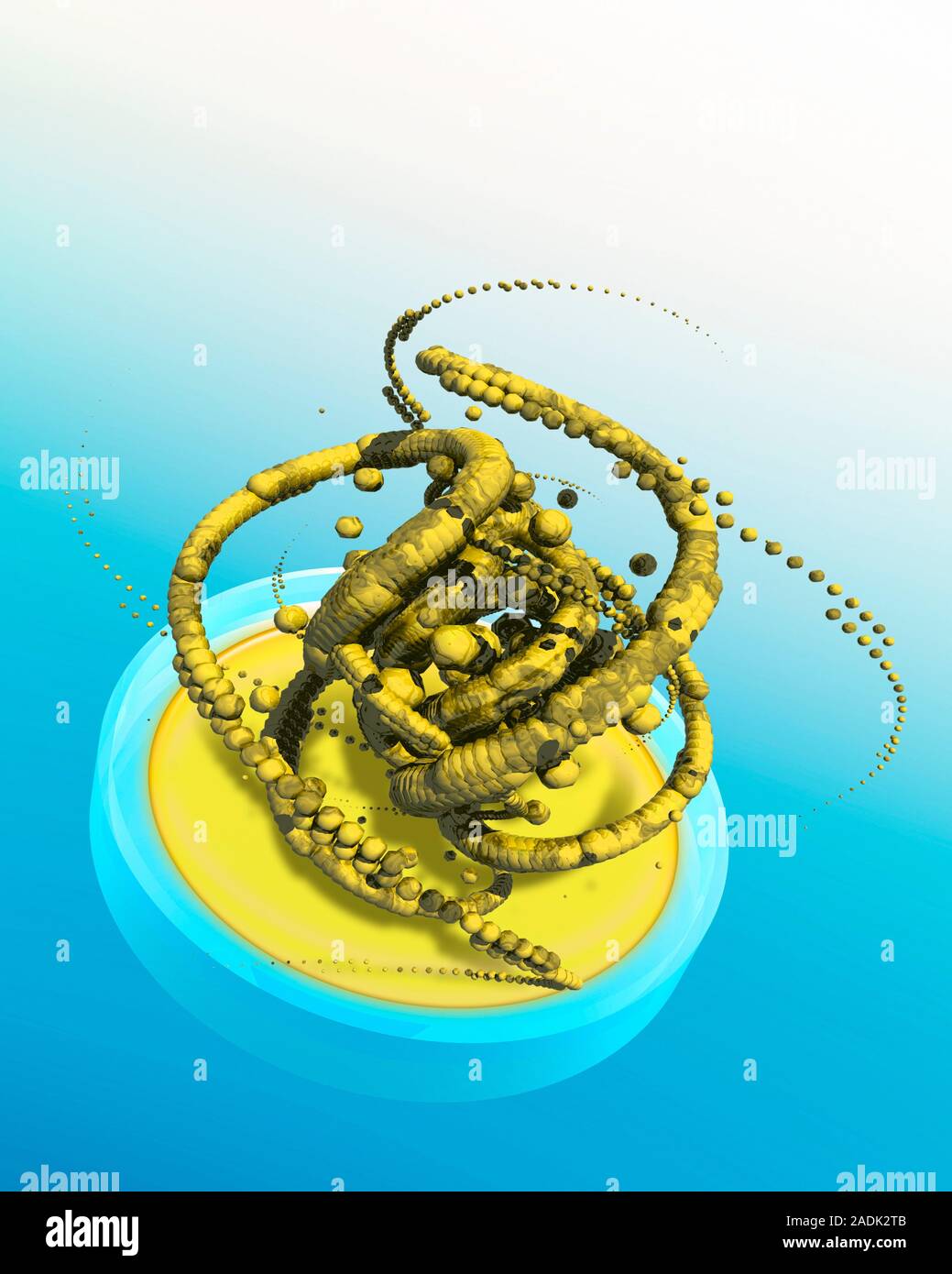 Creation of artificial life. Conceptual computer artwork depicting the ...