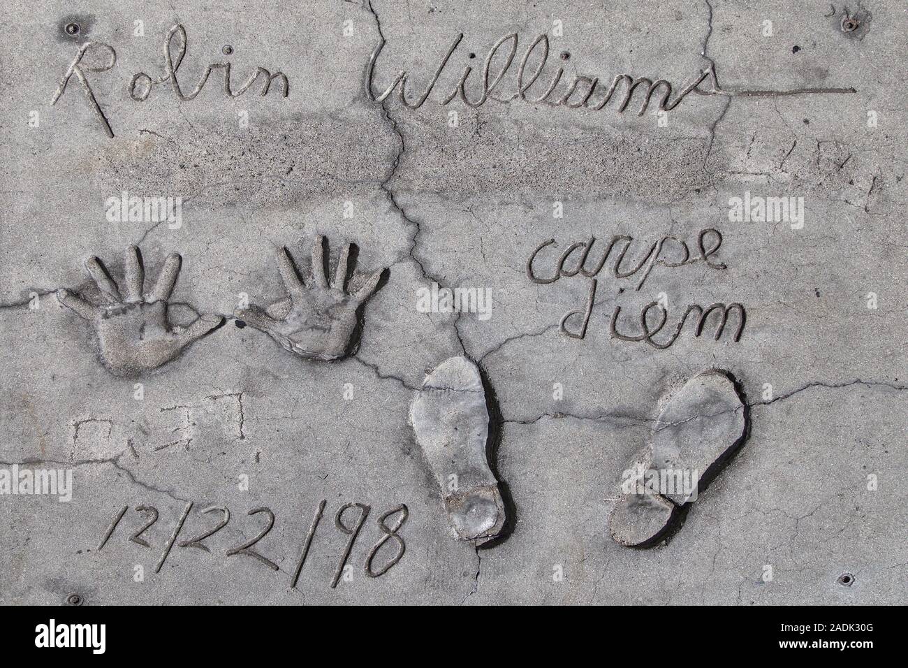 Los Angeles, California - September 07, 2019: Hand and footprints of ...