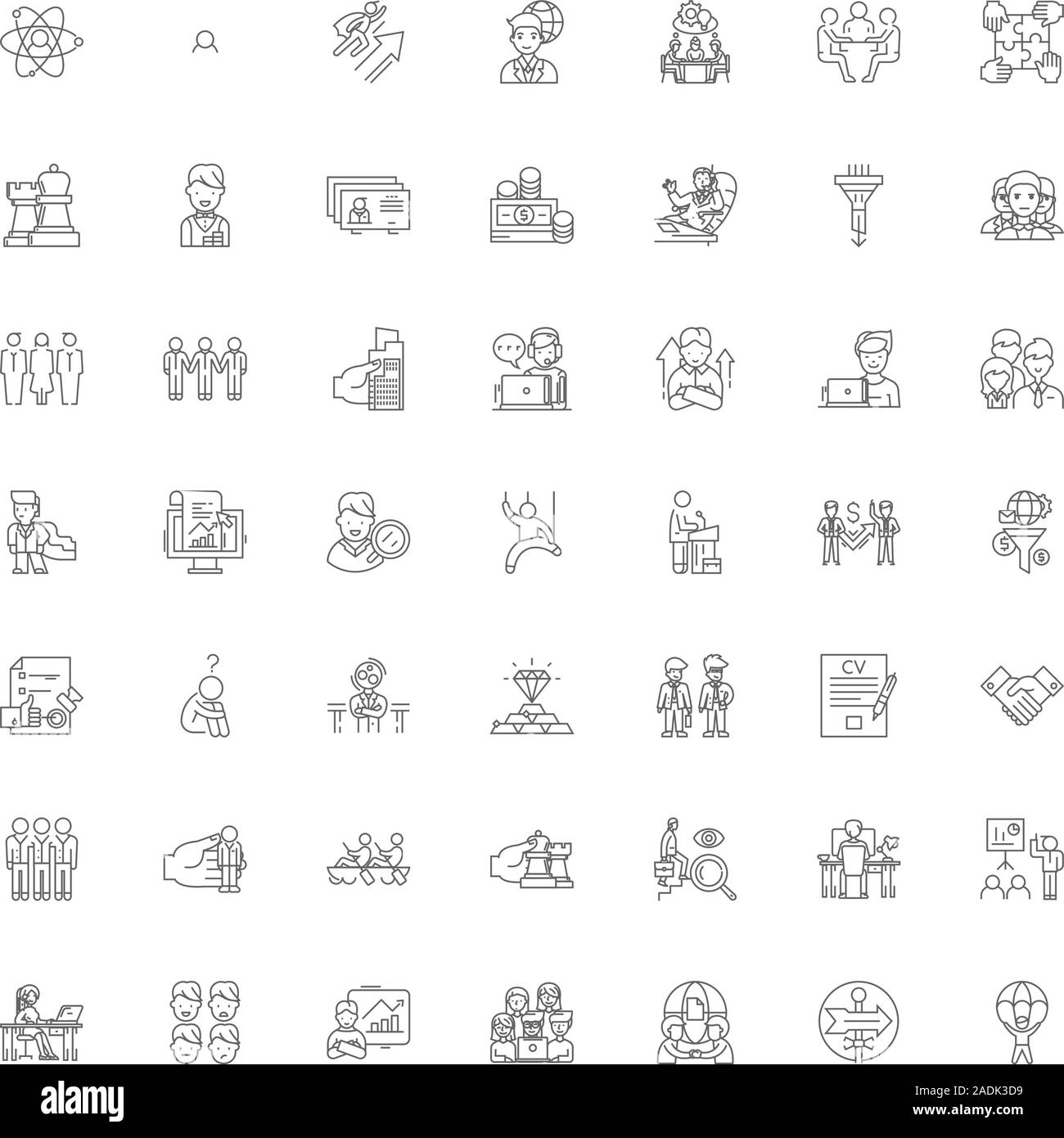 Career opportunities line icons, signs, symbols vector, linear ...