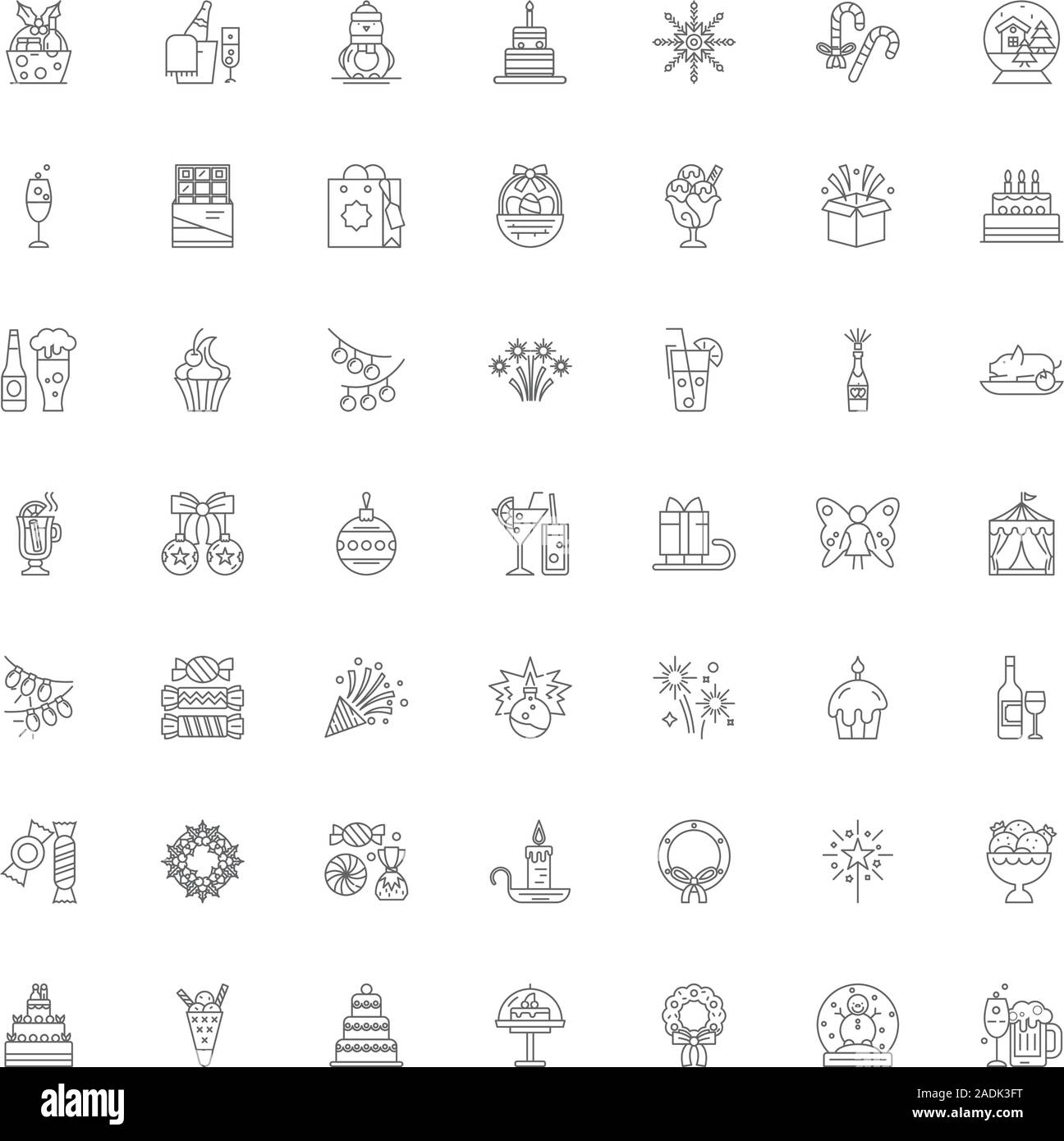 Ceremony line icons, signs, symbols vector, linear illustration set ...