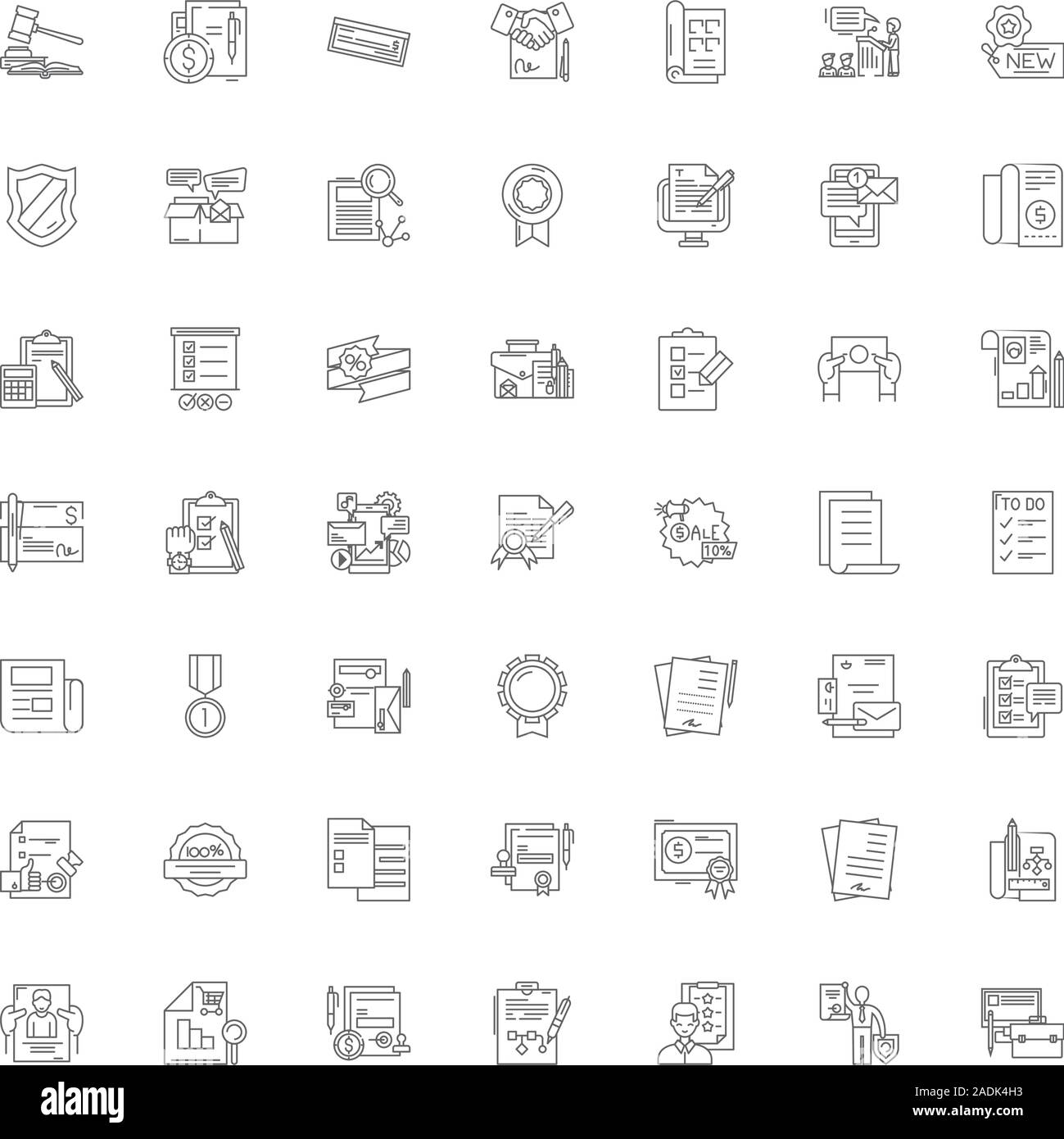 Investigation line icons, signs, symbols vector, linear illustration ...