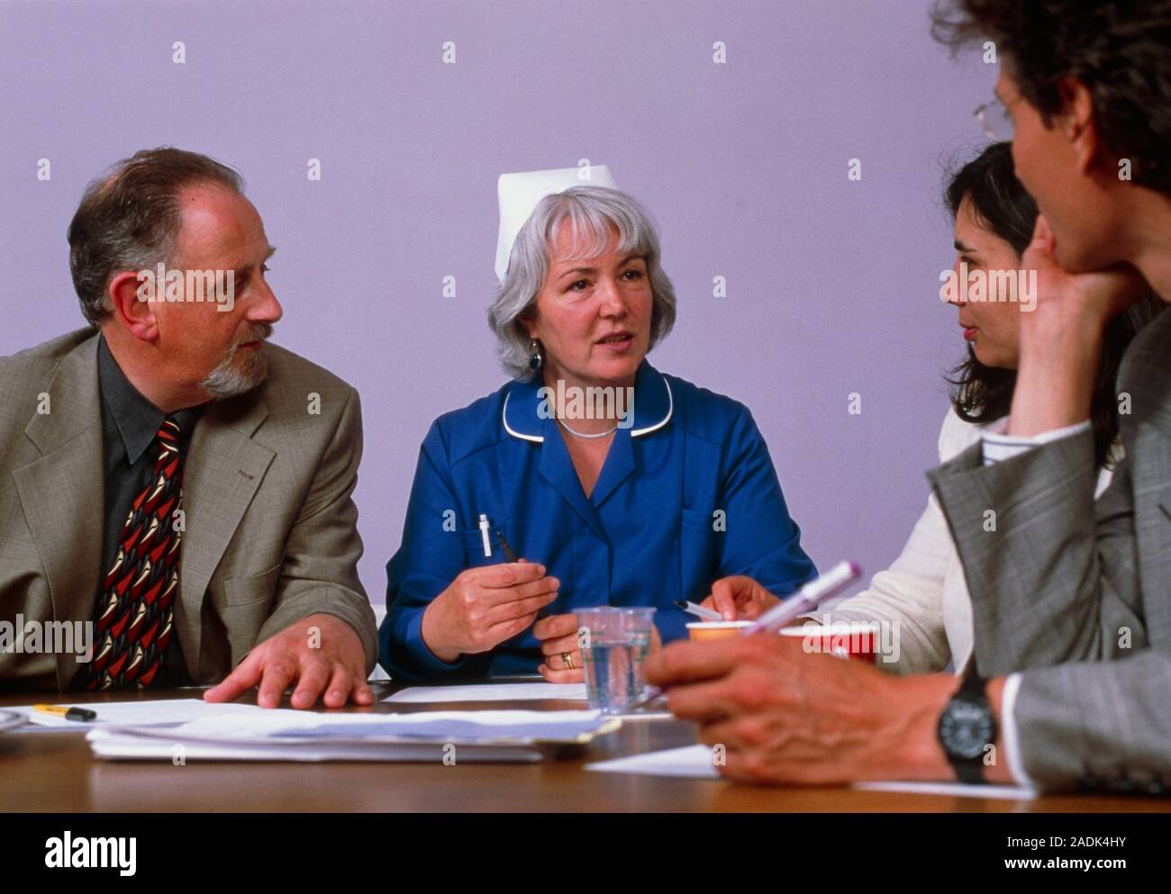 General practice staff meeting. Medical and administrative staff ...