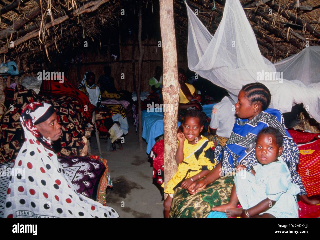 Tanzanian village hospital. The interior of one of the wards in a ...
