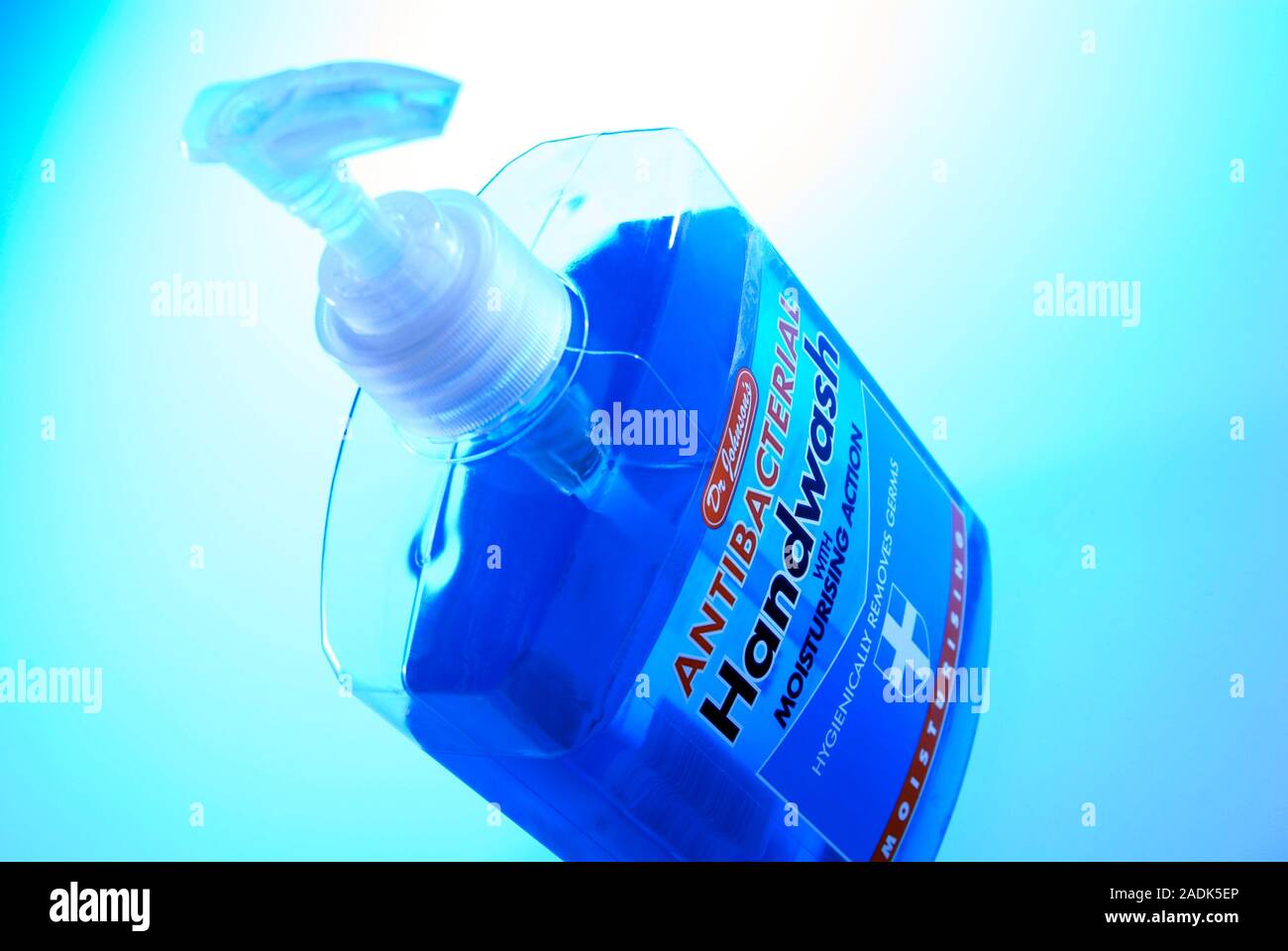 Antibacterial soap in a dispenser Stock Photo - Alamy