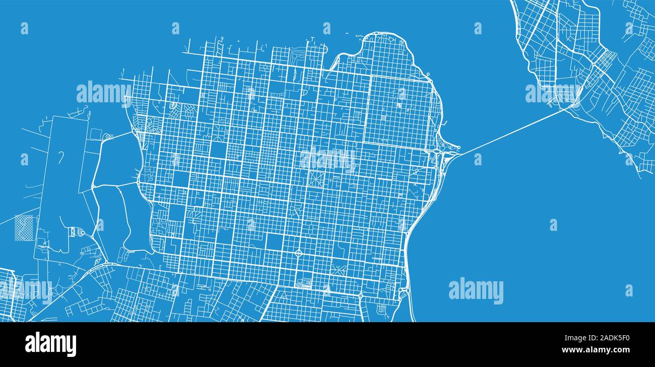 Urban vector city map of Posadas, Argentina Stock Vector Image & Art ...