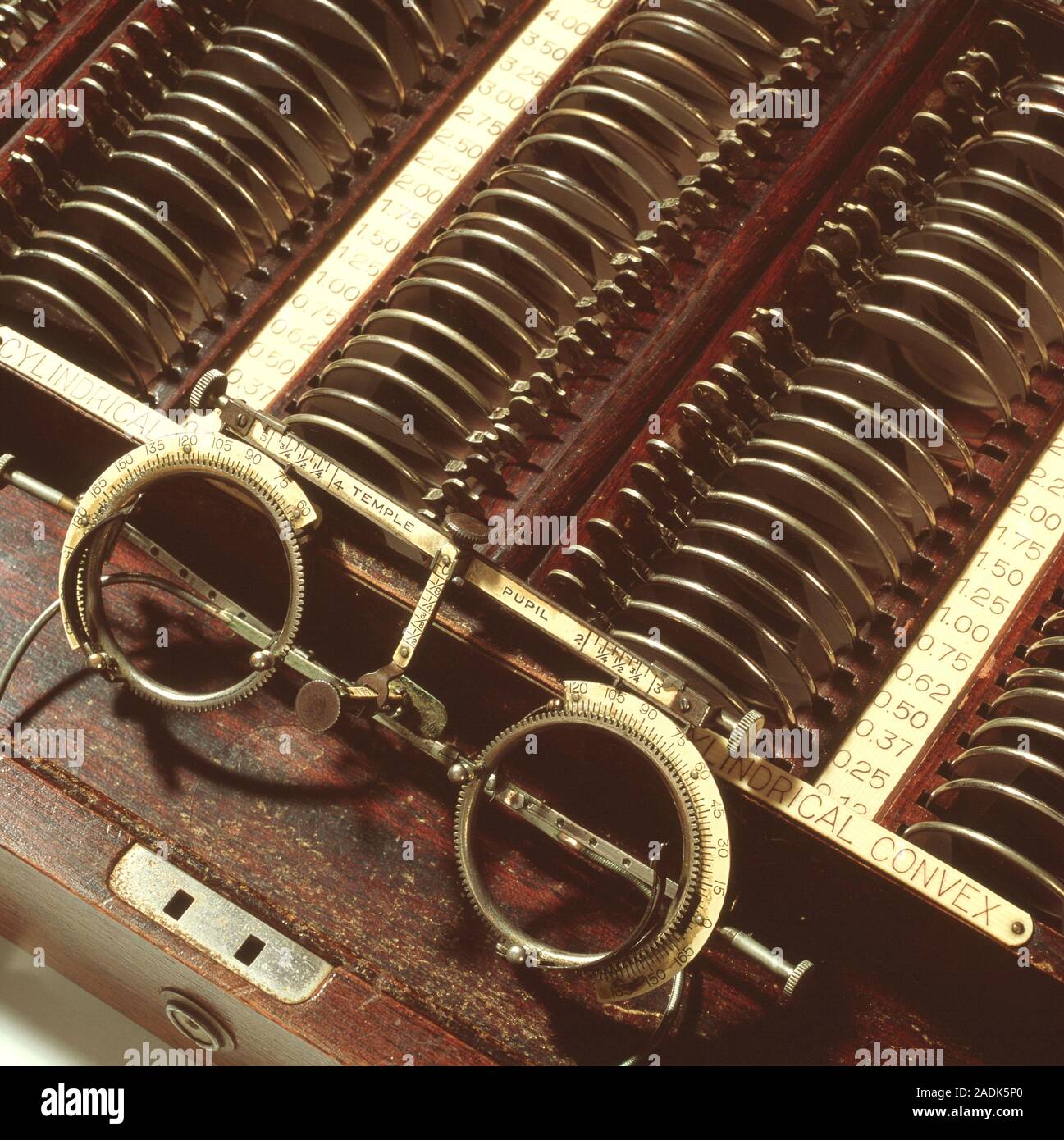 Optometry equipment used in the late nineteenth and early twentieth ...