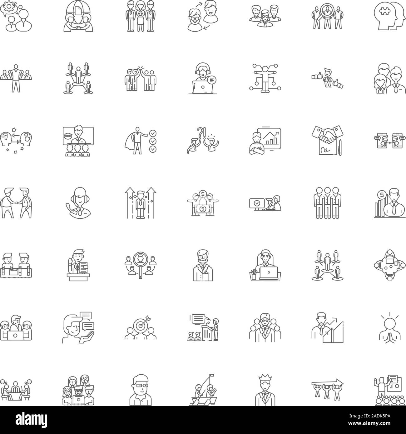 Conference line icons, signs, symbols vector, linear illustration set ...
