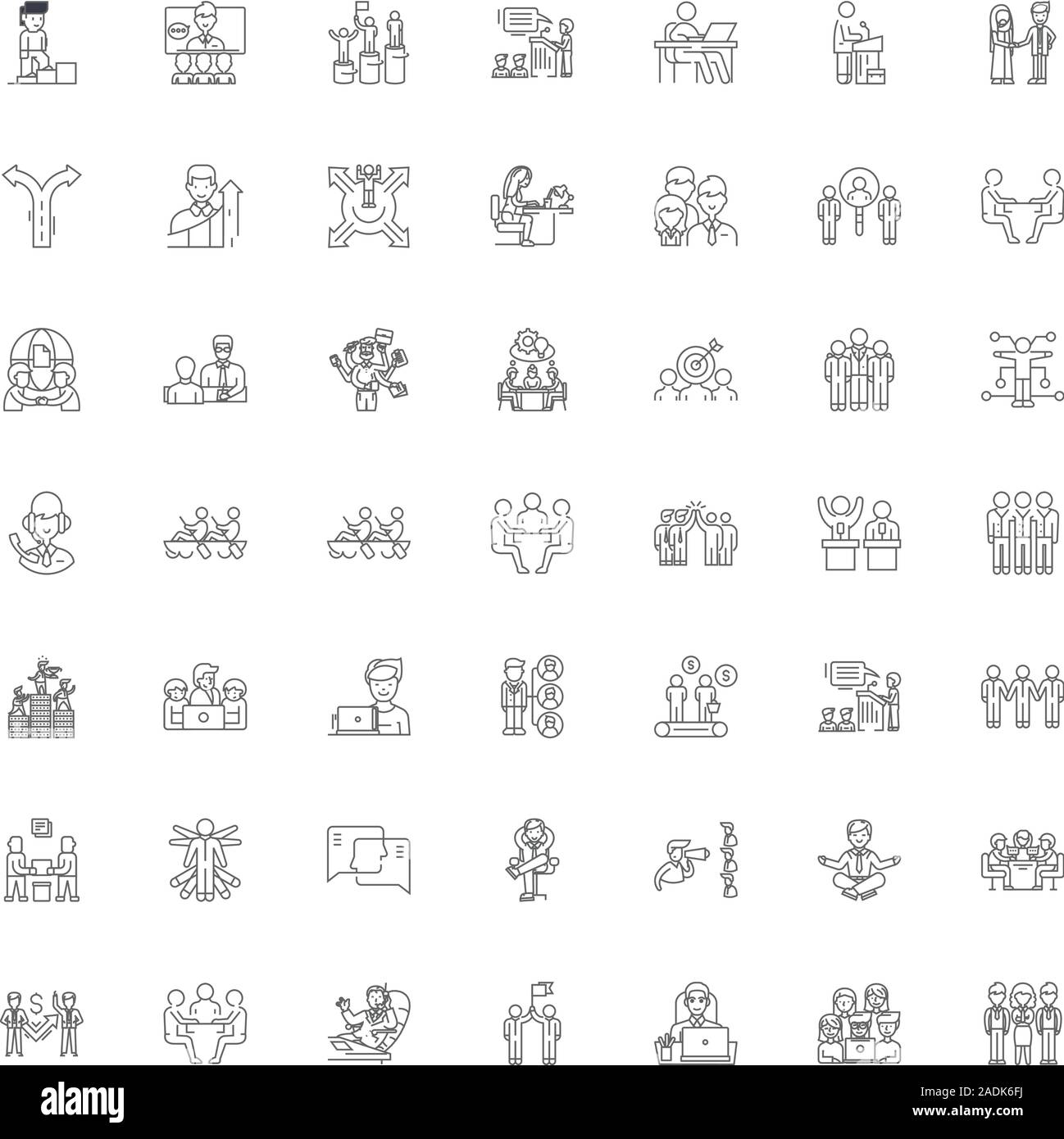 Firm line icons, signs, symbols vector, linear illustration set Stock ...
