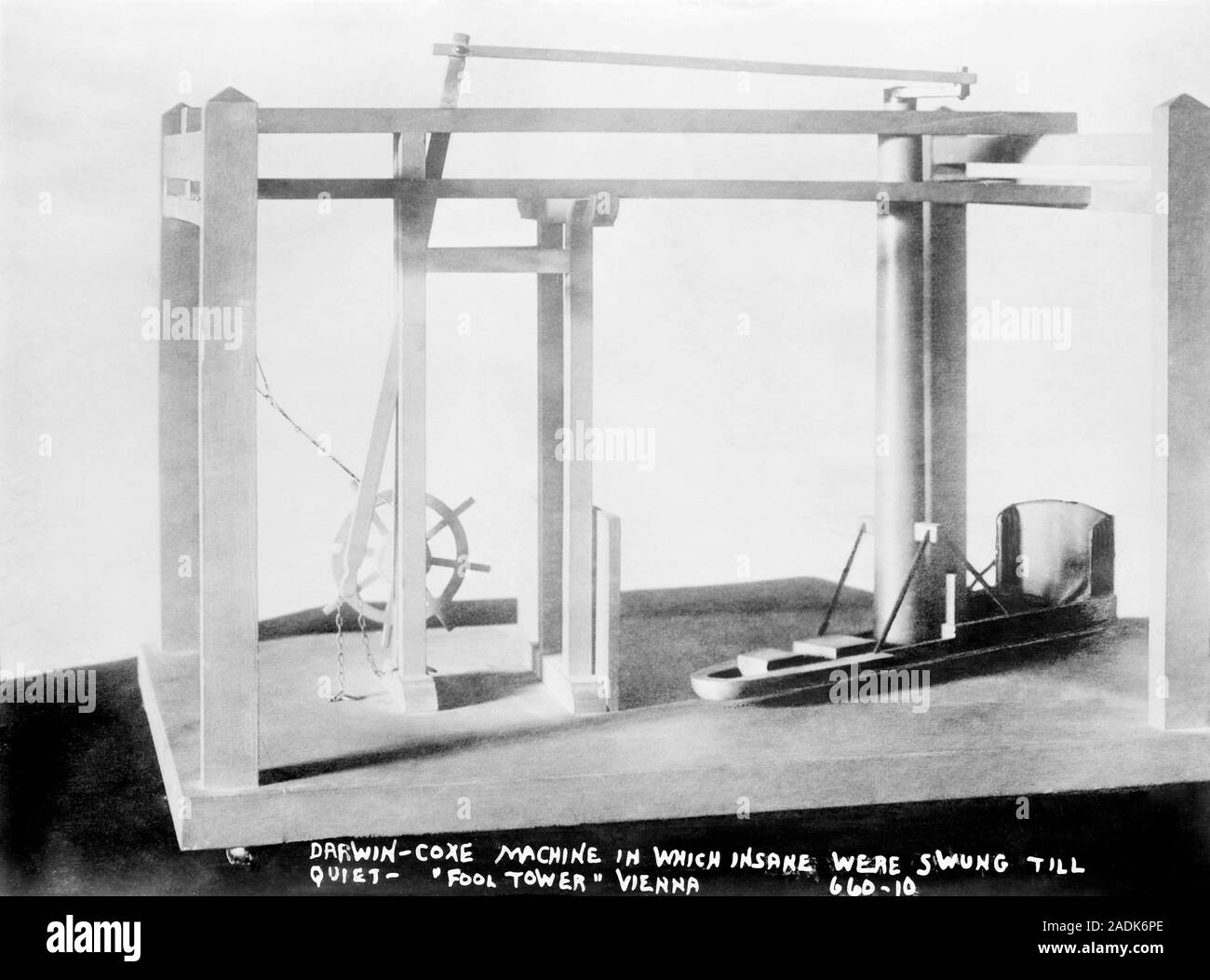 Mental asylum pacifier. This is the Darwin-Coxe Machine, which was used ...