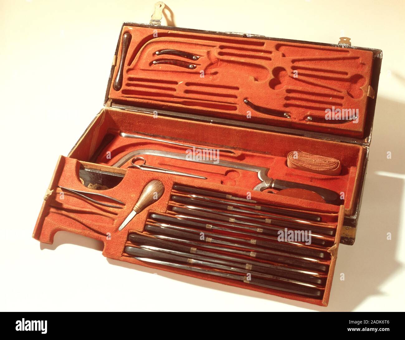 Surgical kit of a doctor of Napoleon's Imperial Guard, an elite French ...