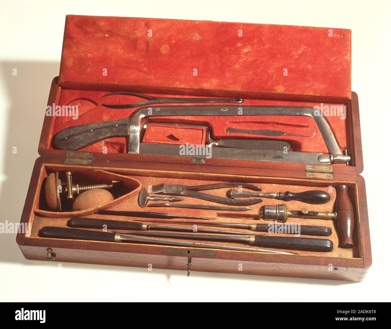 Surgical kit of a doctor of Napoleon's Imperial Guard, an elite French ...