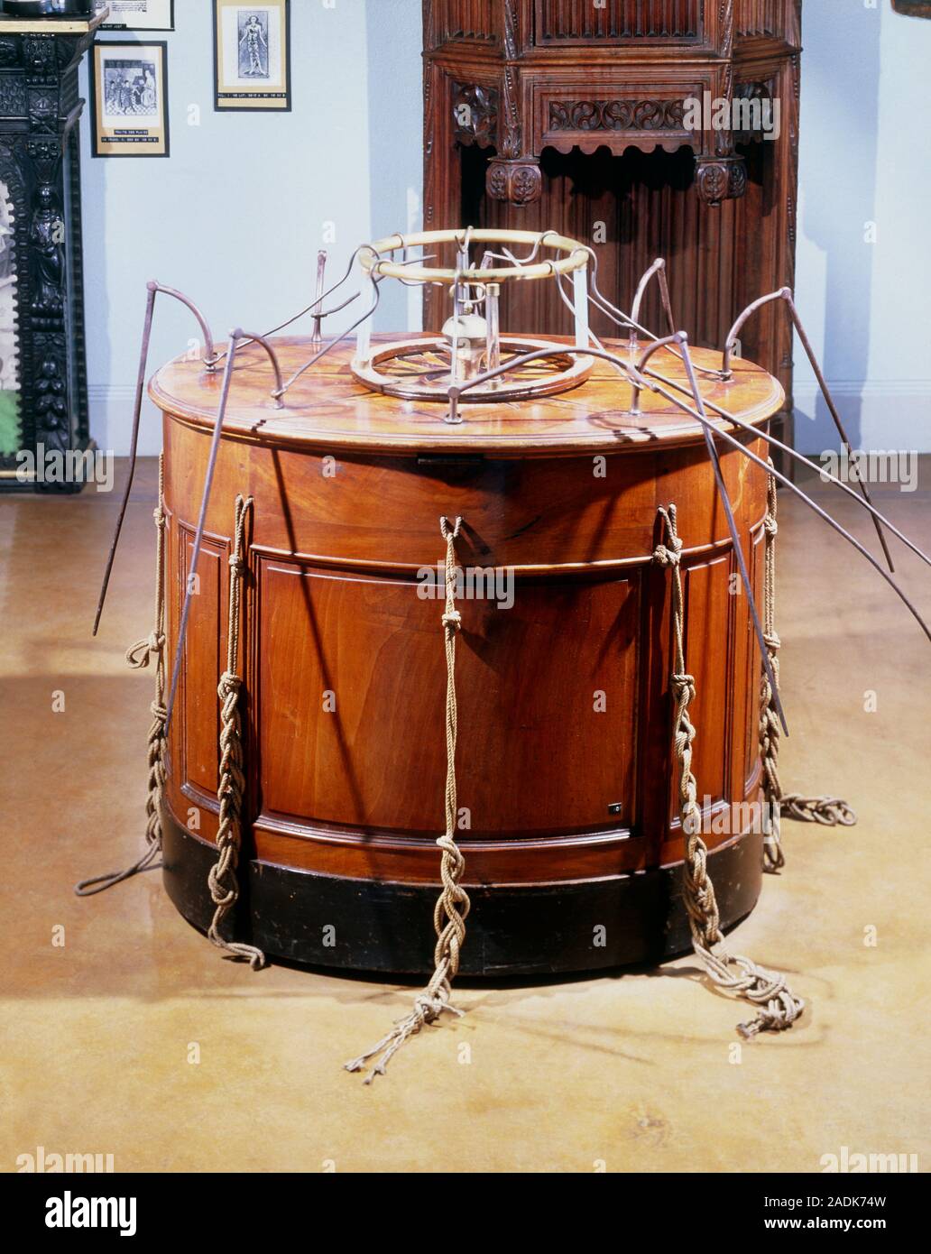 Mesmer's Tub", a device used by Friederich Mesmer (1734- 1815) in his ...