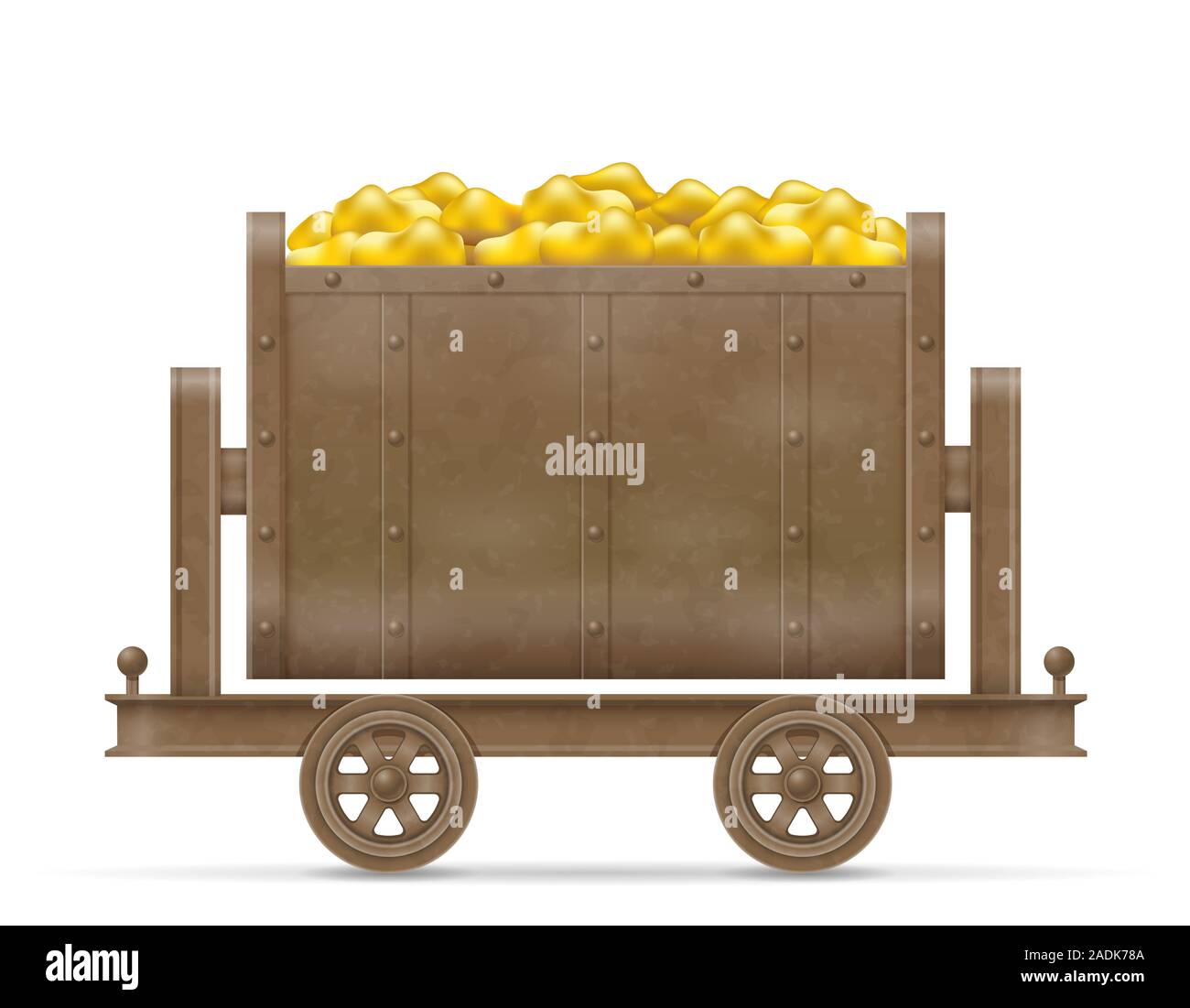 mining trolley cart vector illustration isolated on white background ...