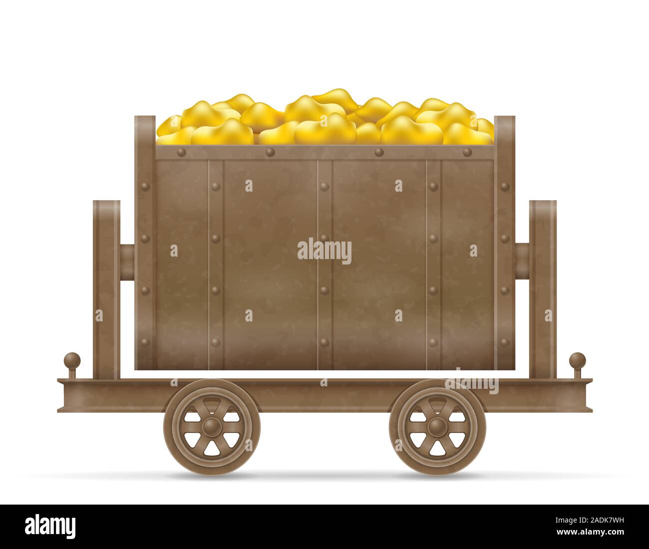 mining trolley cart vector illustration isolated on white background ...