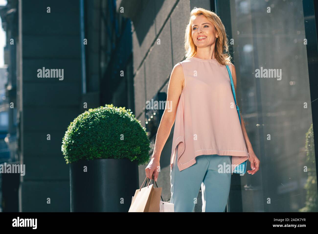 Contented woman hi-res stock photography and images - Alamy