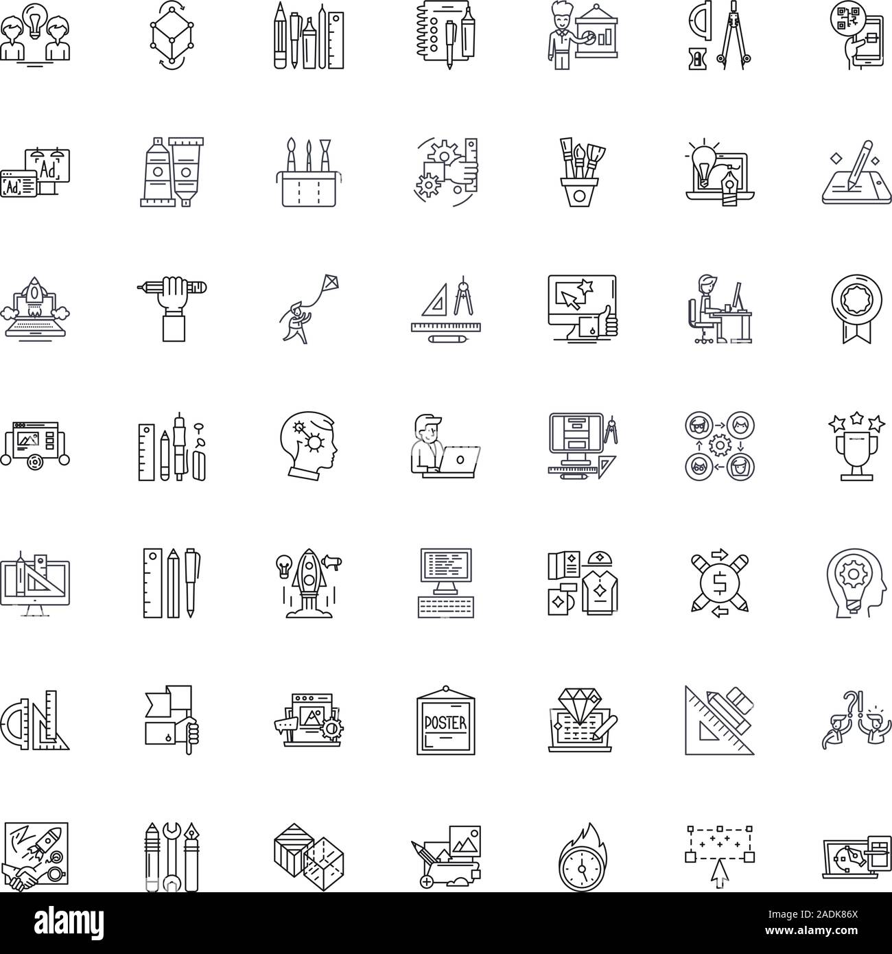Design line icons, signs, symbols vector, linear illustration set Stock ...