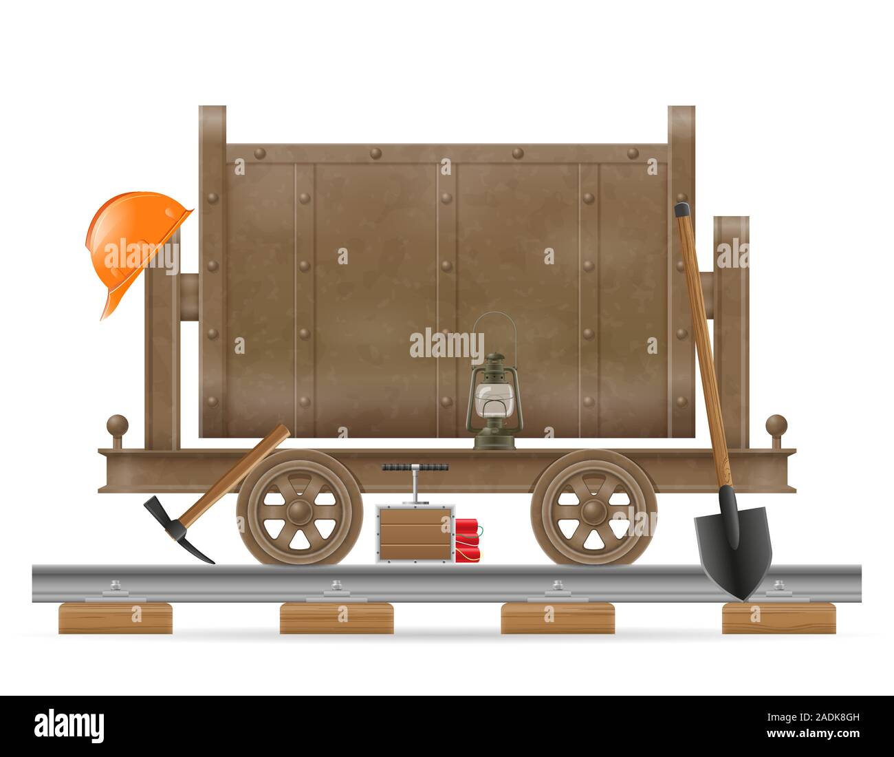 mining trolley cart vector illustration isolated on white background ...