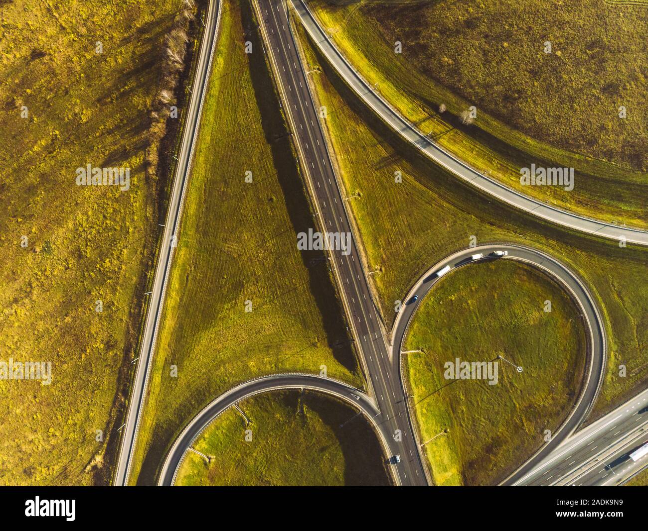 Beautiful Straight Road Landscape Around High Resolution Stock ...