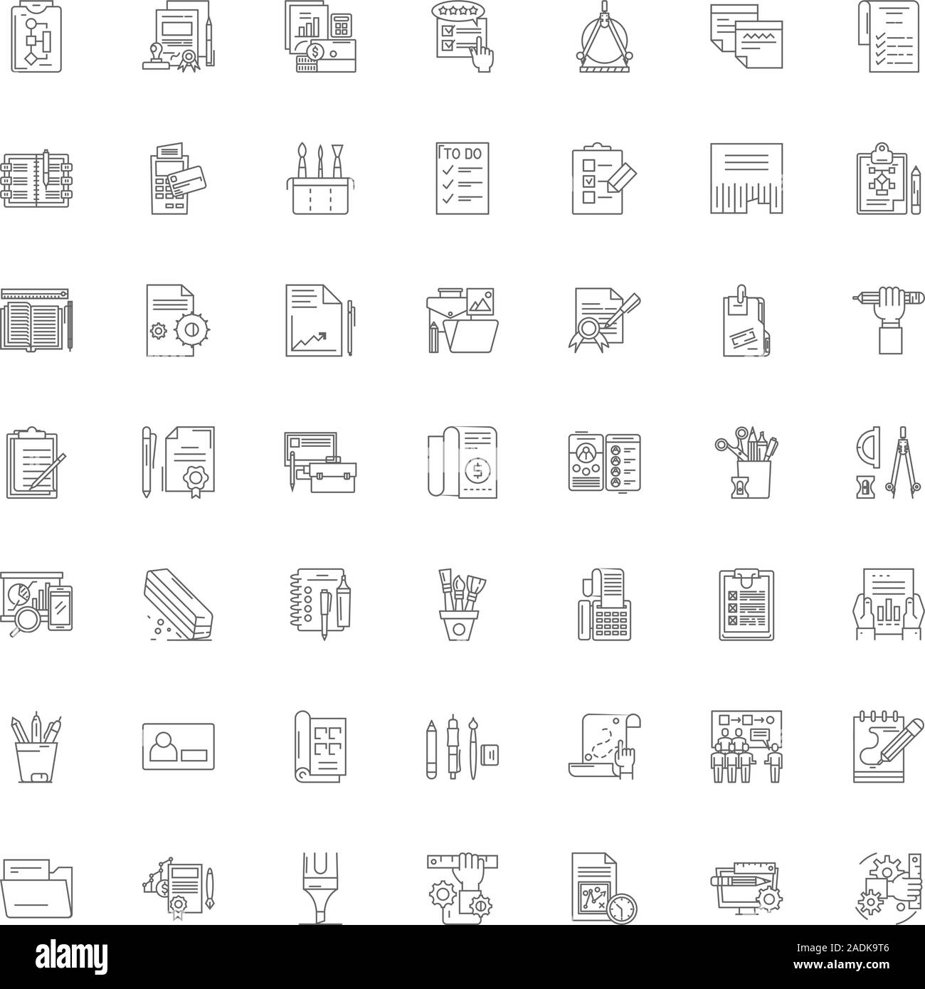 Editing line icons, signs, symbols vector, linear illustration set Stock Vector Image & Art - Alamy