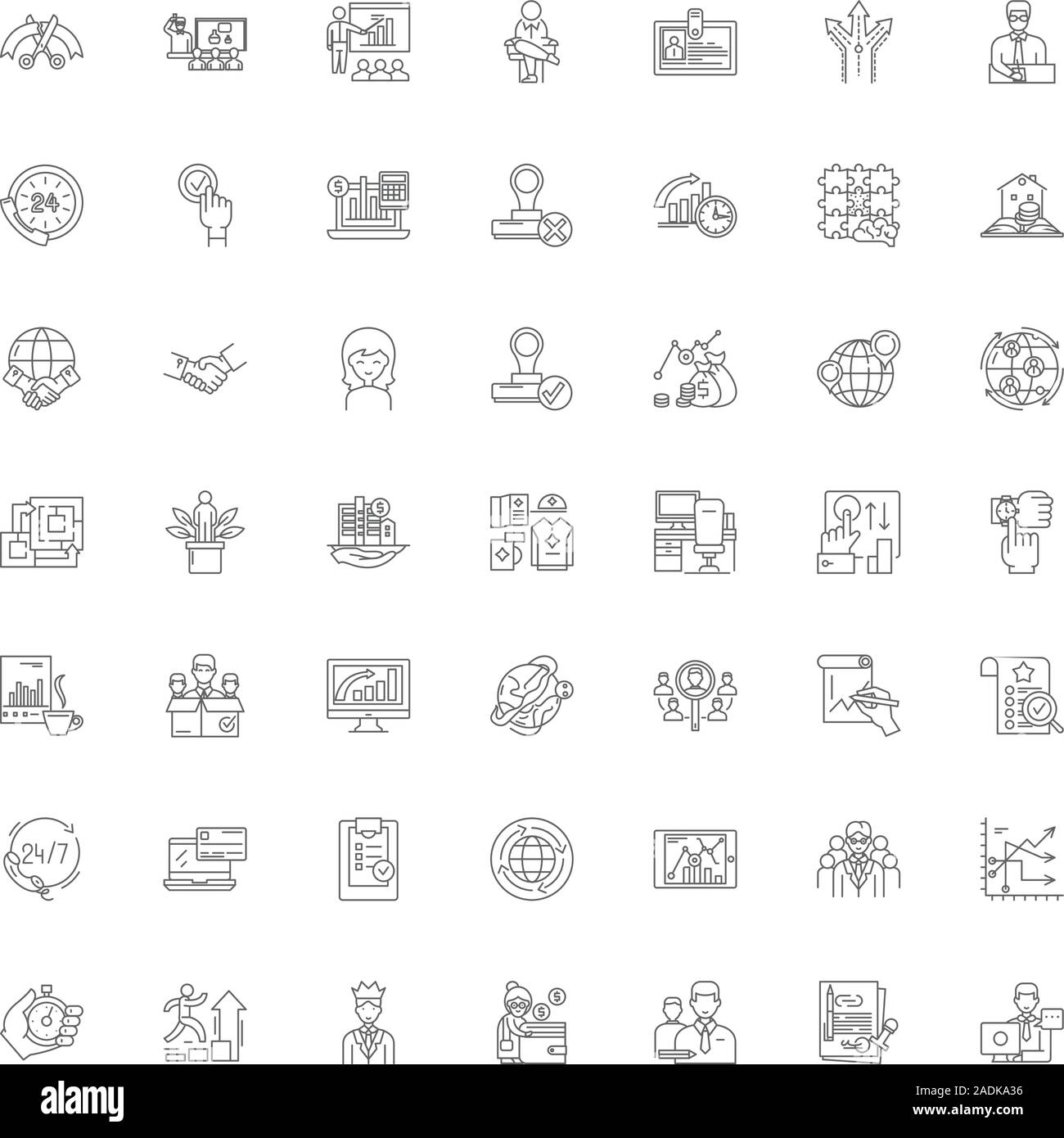 Executive director line icons, signs, symbols vector, linear ...