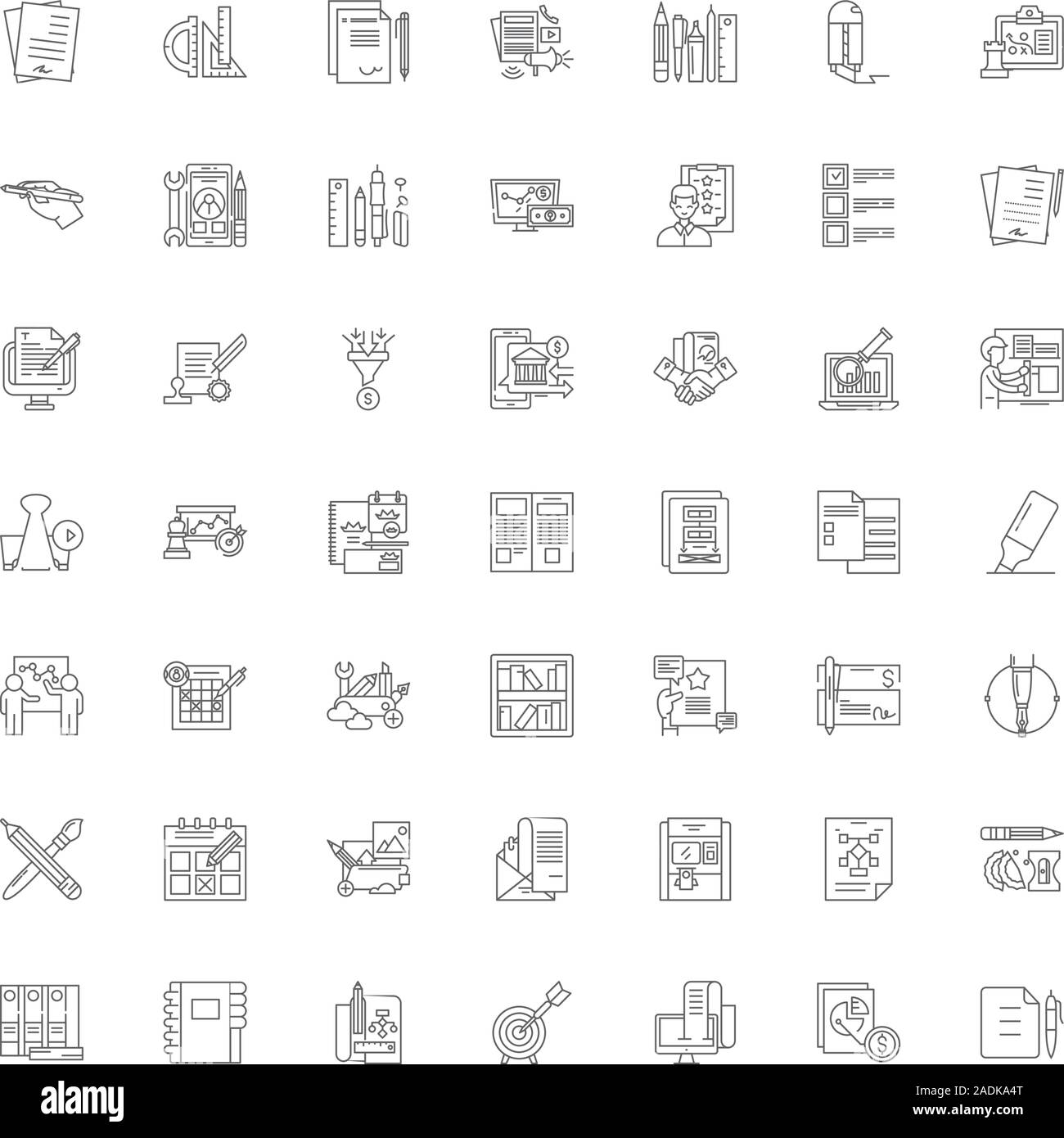 Editor line icons, signs, symbols vector, linear illustration set Stock ...