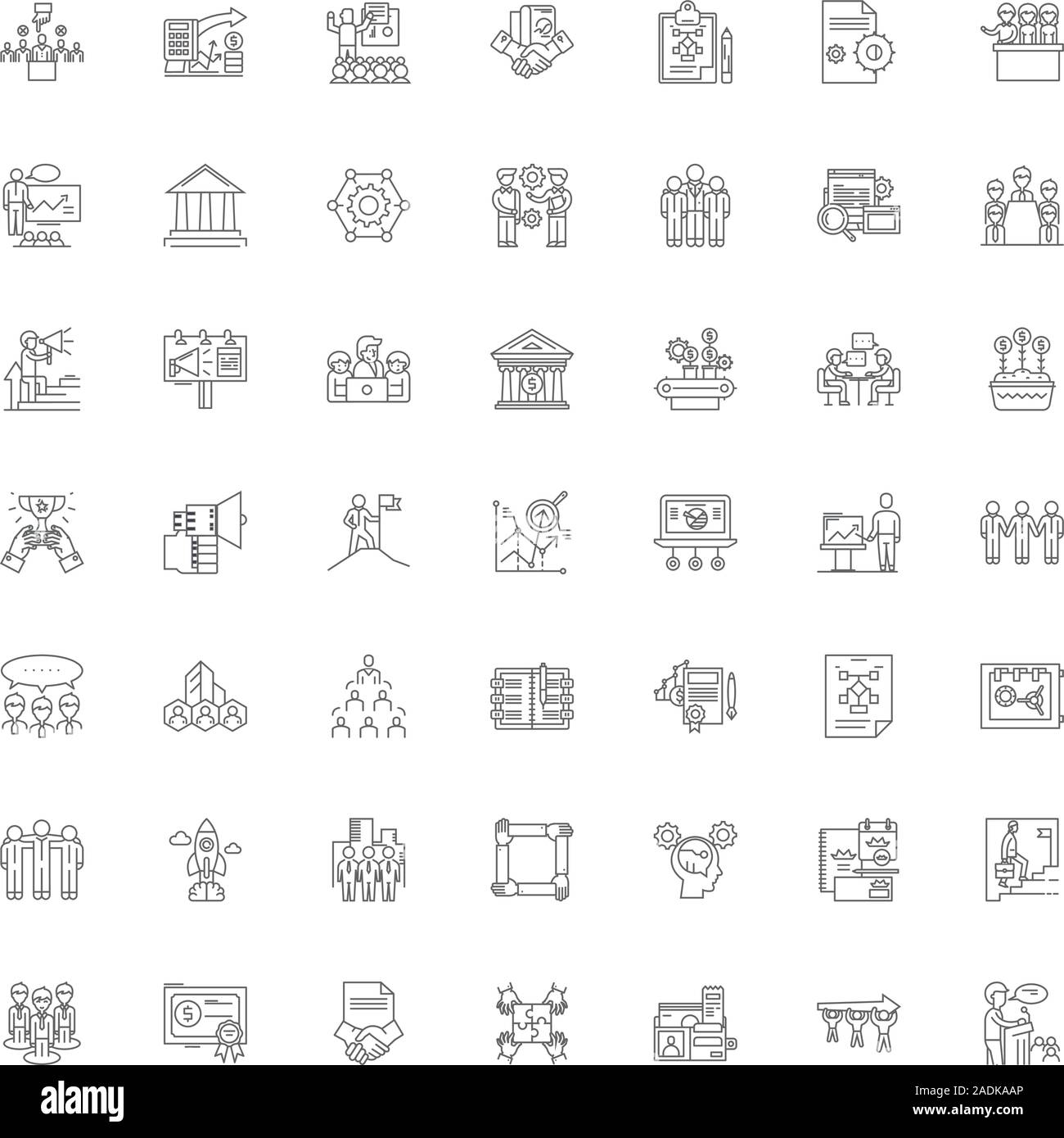 Enterprise architecture line icons, signs, symbols vector, linear ...