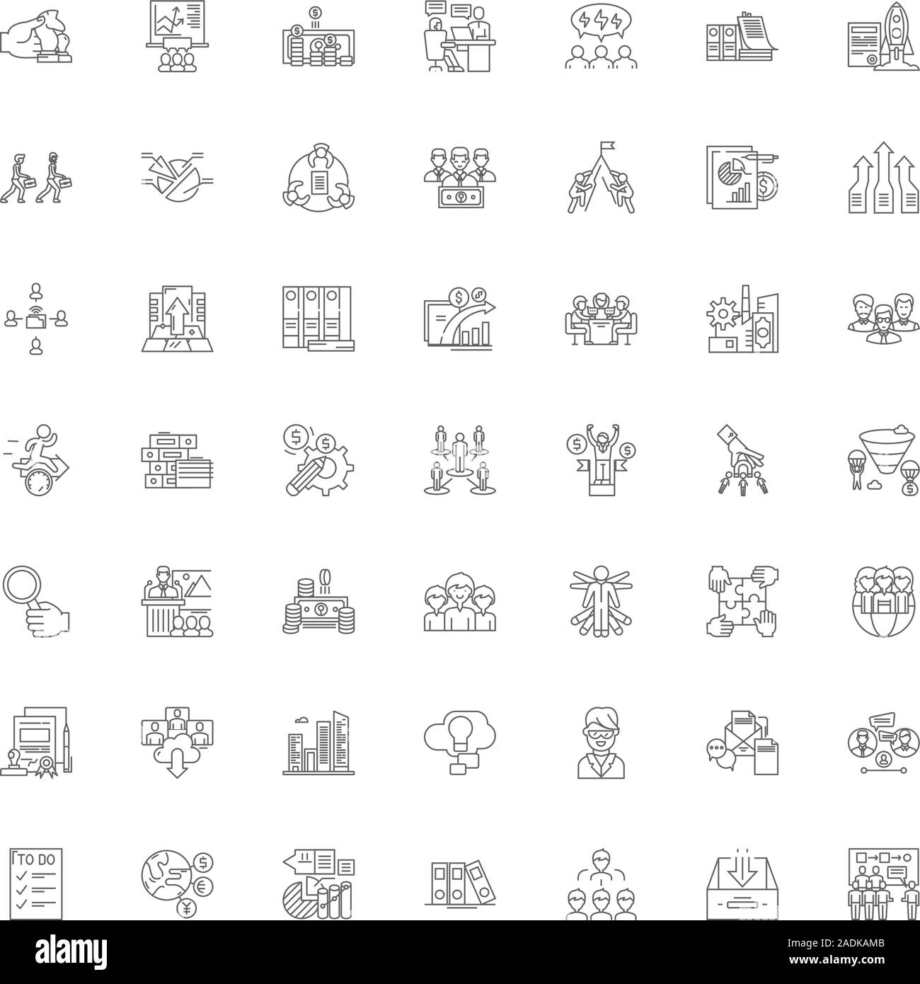 Enterprise line icons, signs, symbols vector, linear illustration set ...