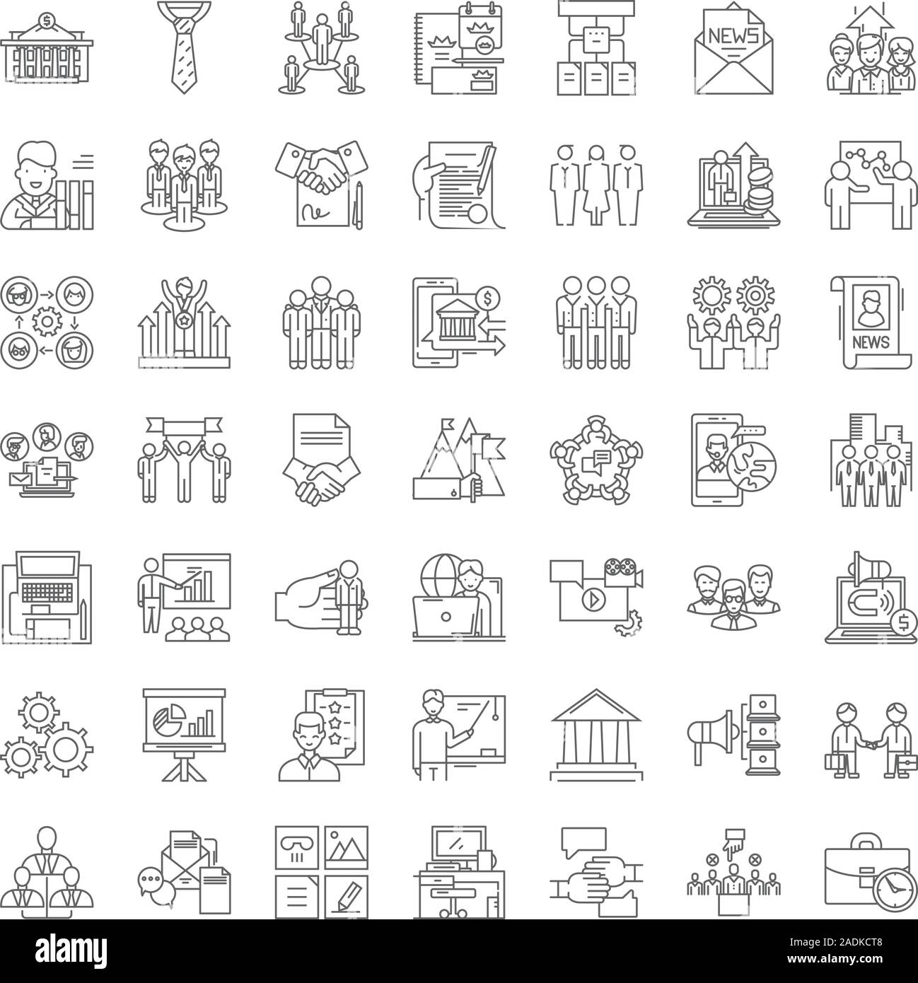 Relationship line icons, signs, symbols vector, linear illustration set ...