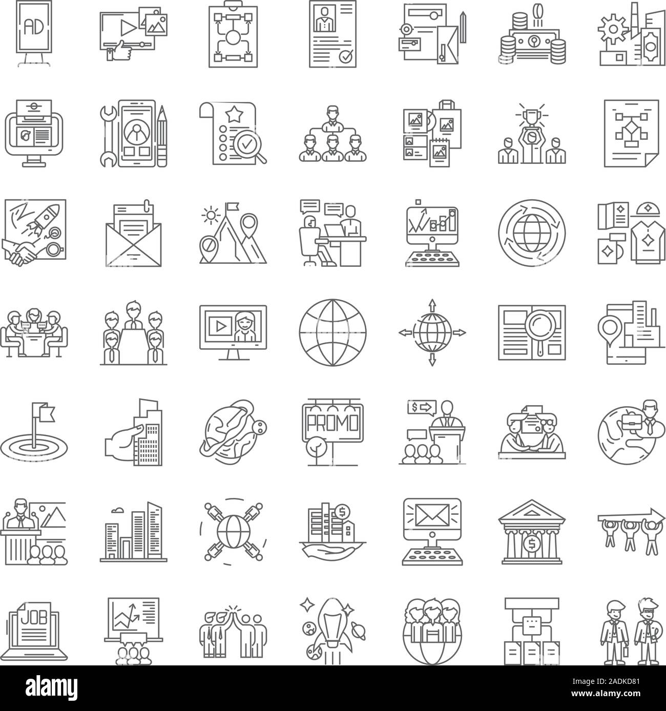 Group line icons, signs, symbols vector, linear illustration set Stock ...