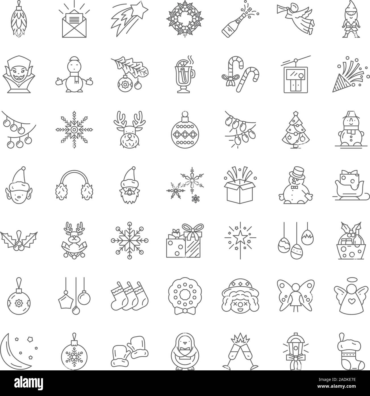Holidays and vacation line icons, signs, symbols vector, linear ...