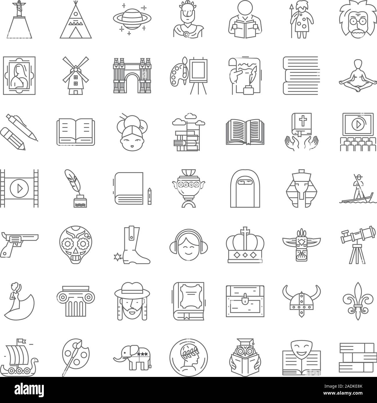 History line icons, signs, symbols vector, linear illustration set ...
