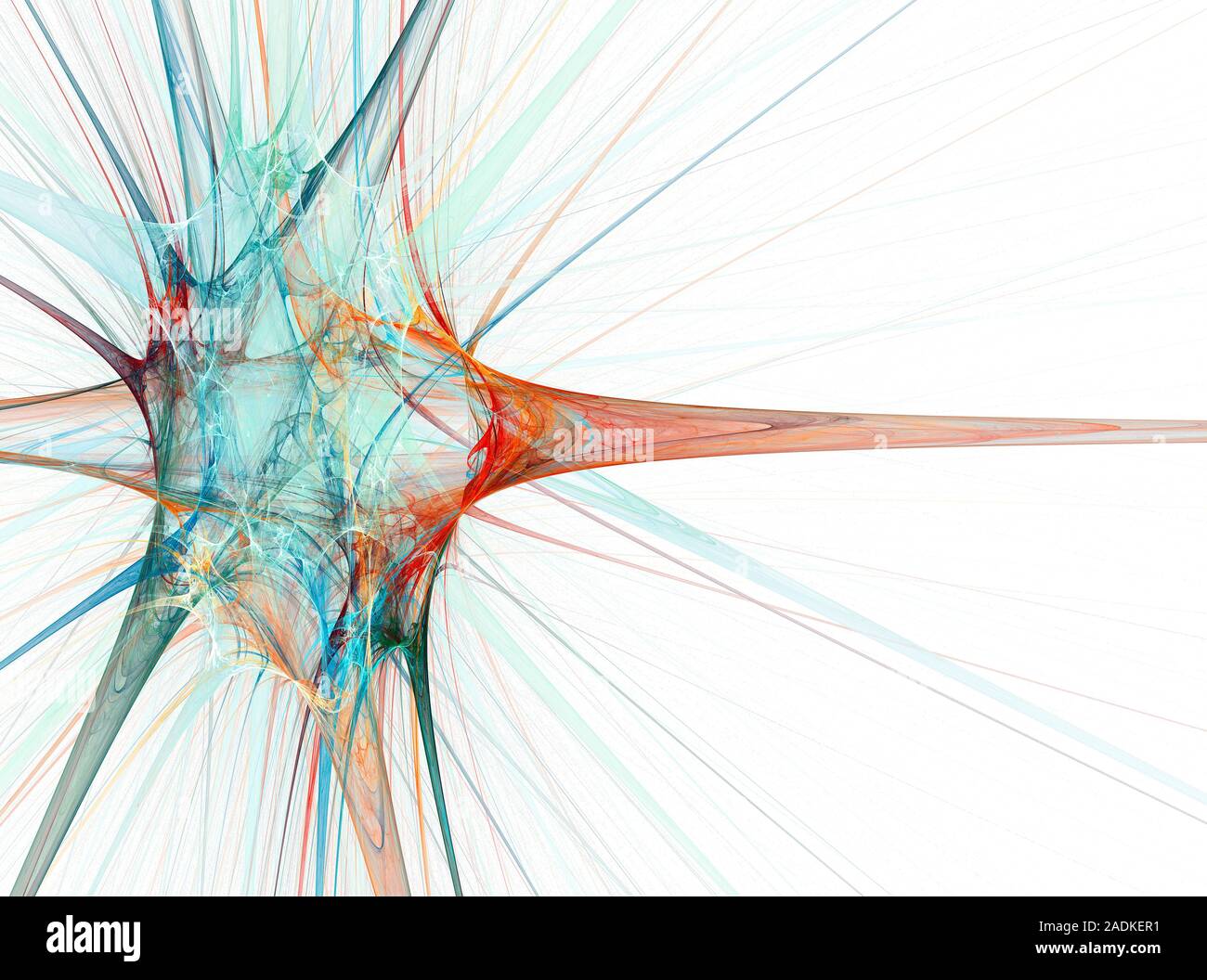 Nerve cell. Abstract computer artwork of a nerve cell, or neuron ...