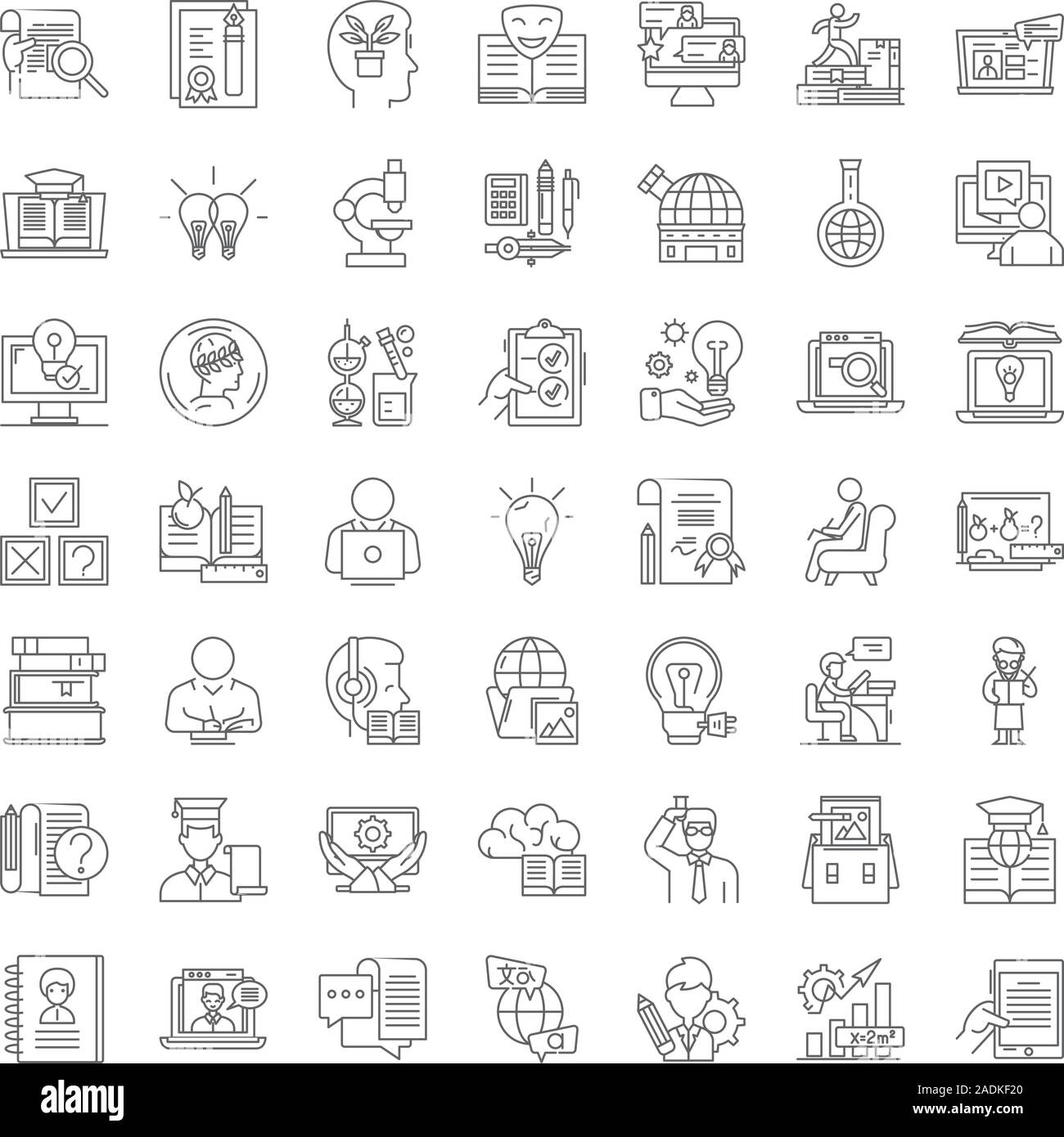 Information management line icons, signs, symbols vector, linear ...