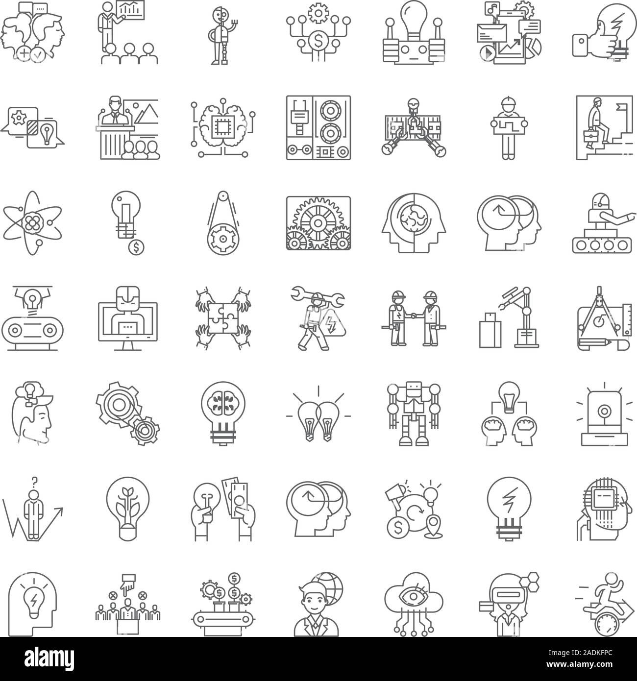Innovation line icons, signs, symbols vector, linear illustration set ...