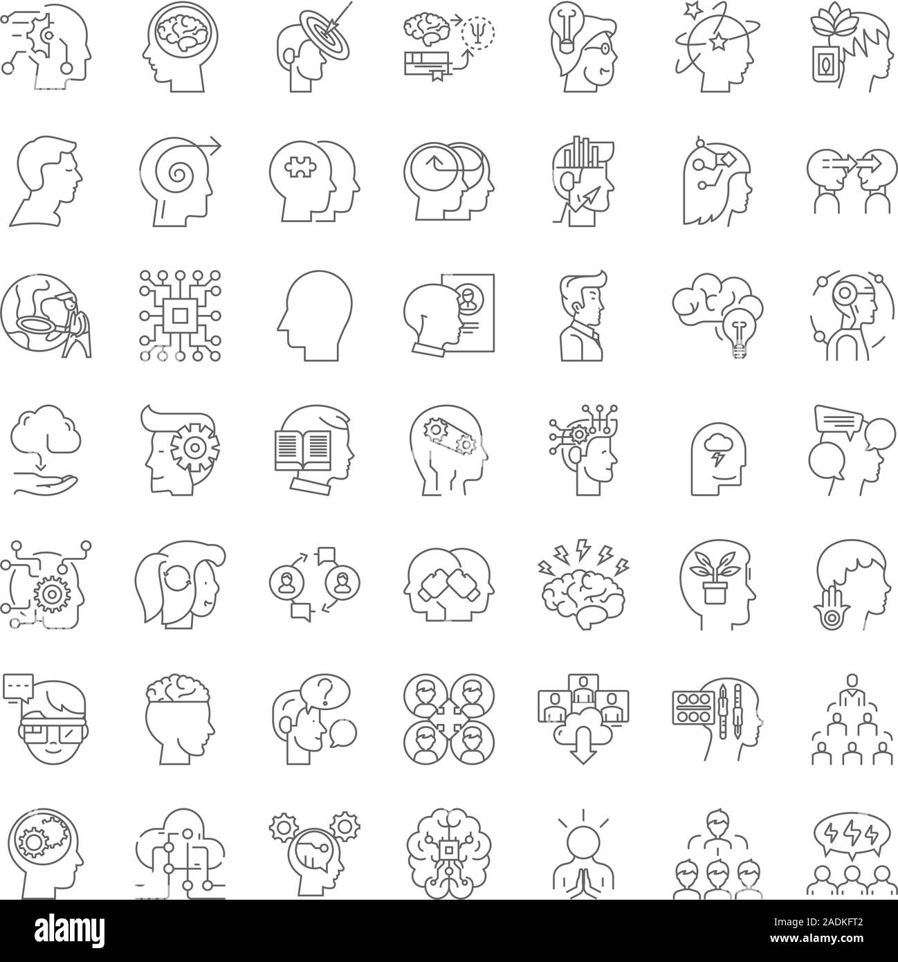 Intellectual property line icons, signs, symbols vector, linear ...