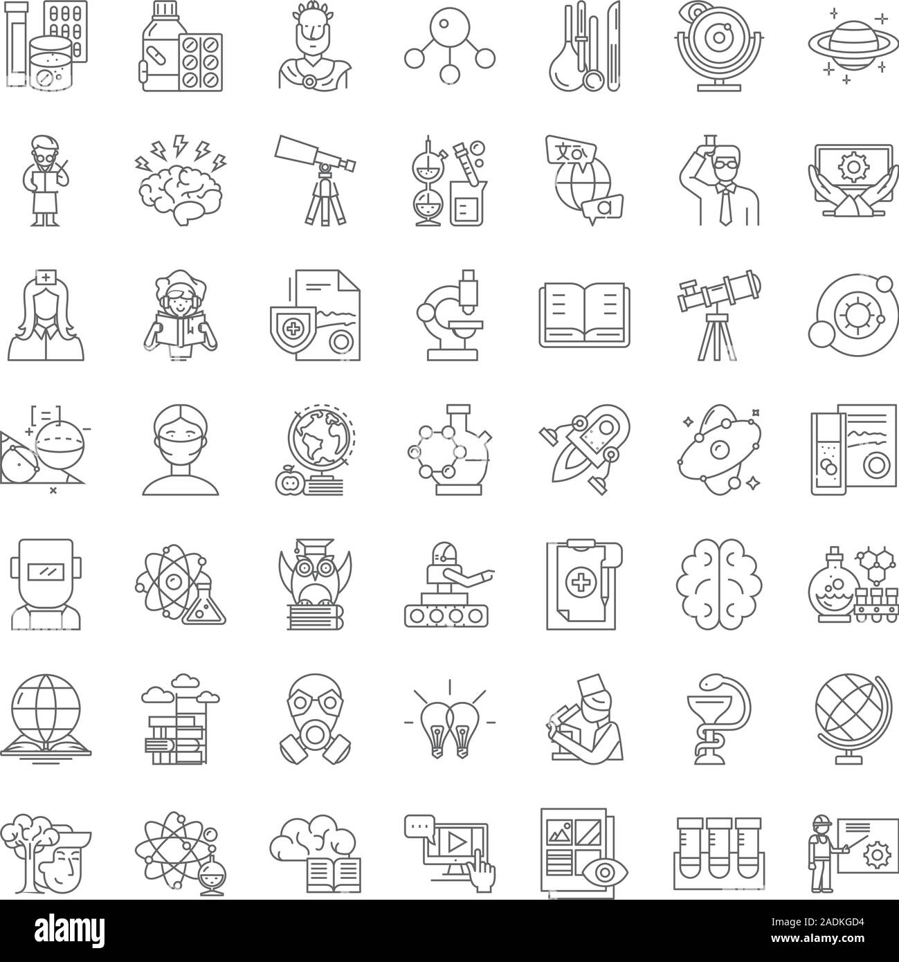 Laboratory line icons, signs, symbols vector, linear illustration set ...