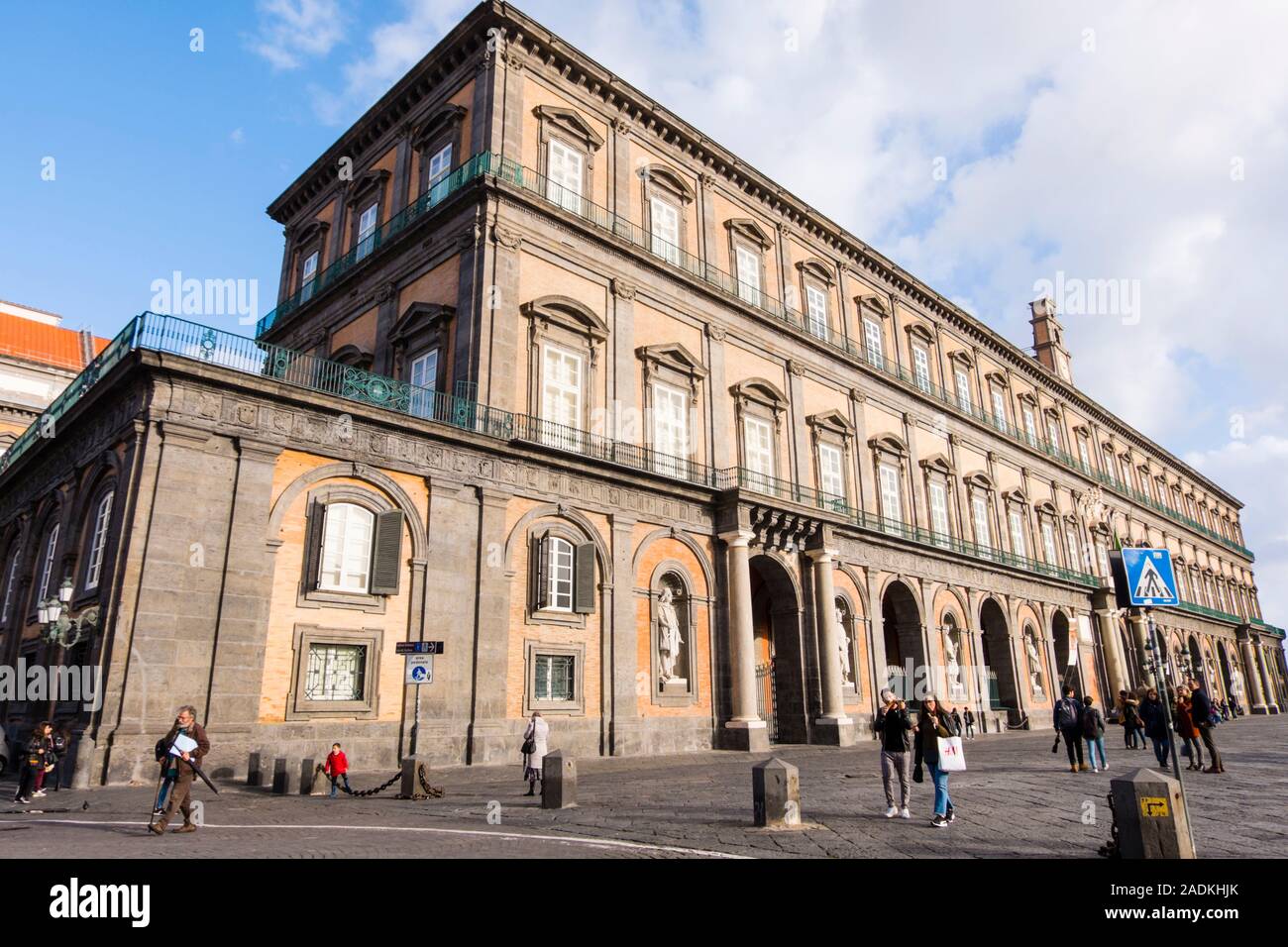 Palazzo Reale, Royal Palace, Piazza del Plebiscito, Naples, Italy Stock ...