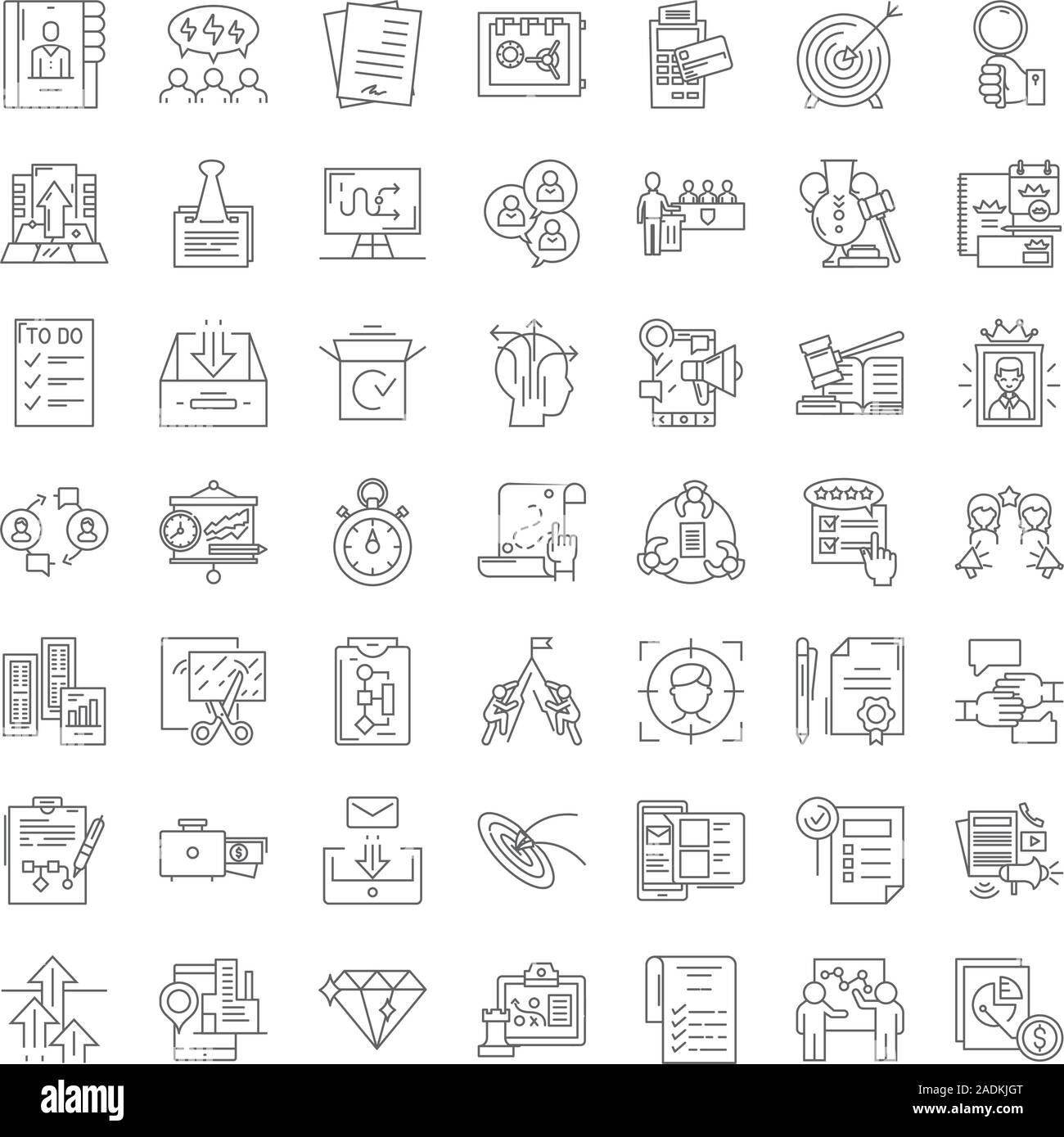 Marketing operations line icons, signs, symbols vector, linear ...