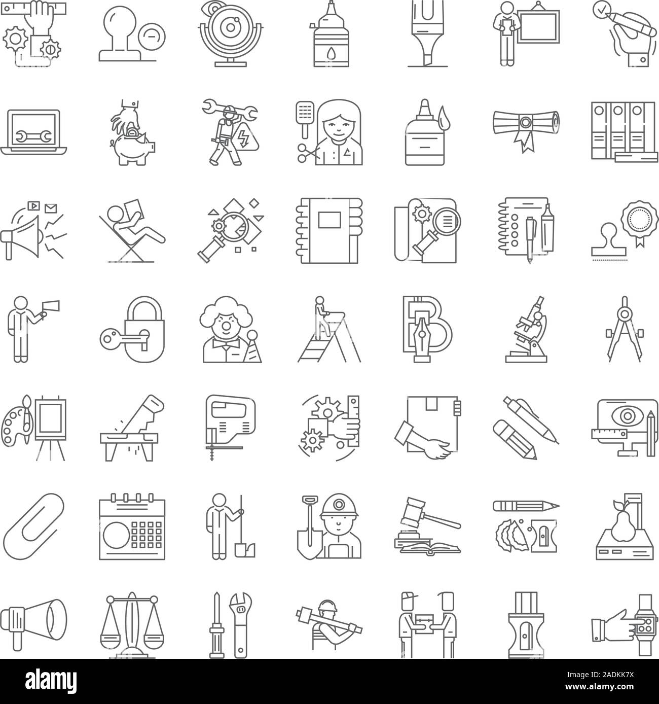 Materials Line Icons Signs Symbols Vector Linear Illustration Set Stock Vector Image And Art