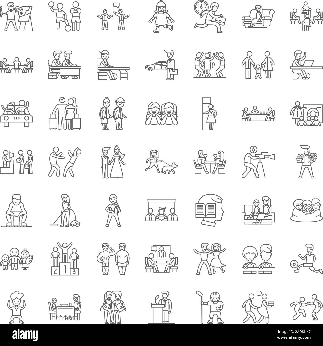 Men culture line icons, signs, symbols vector, linear illustration set ...