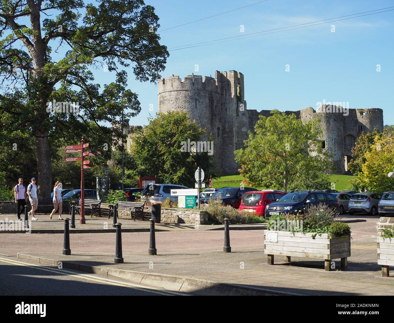 CHEPSTOW, UK - CIRCA SEPTEMBER 2019: View of the city of Chepstow and ...
