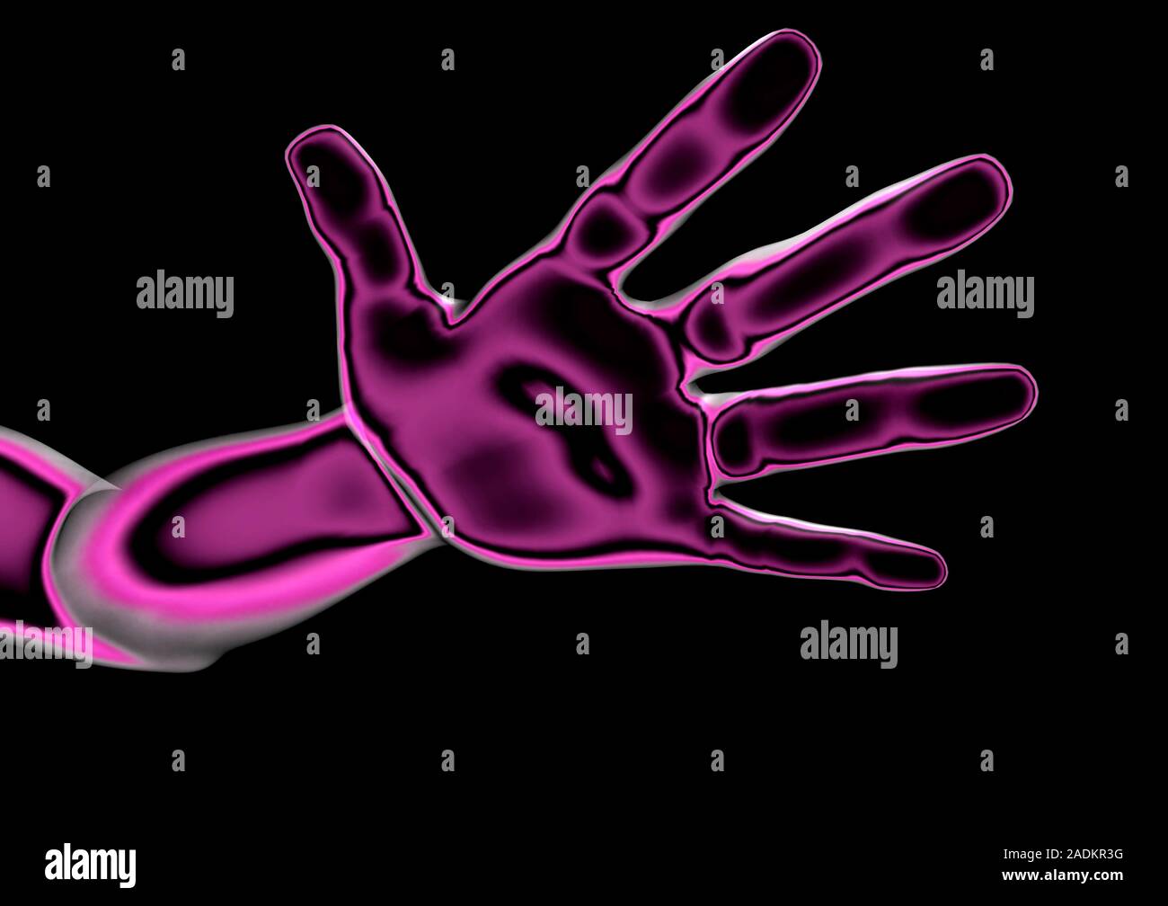 Human hand, computer artwork Stock Photo - Alamy