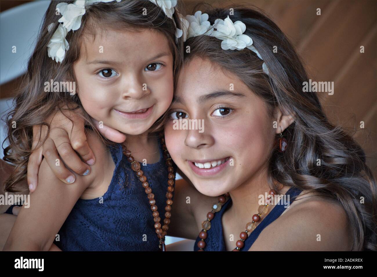 Mexican Sisters Stock Photo
