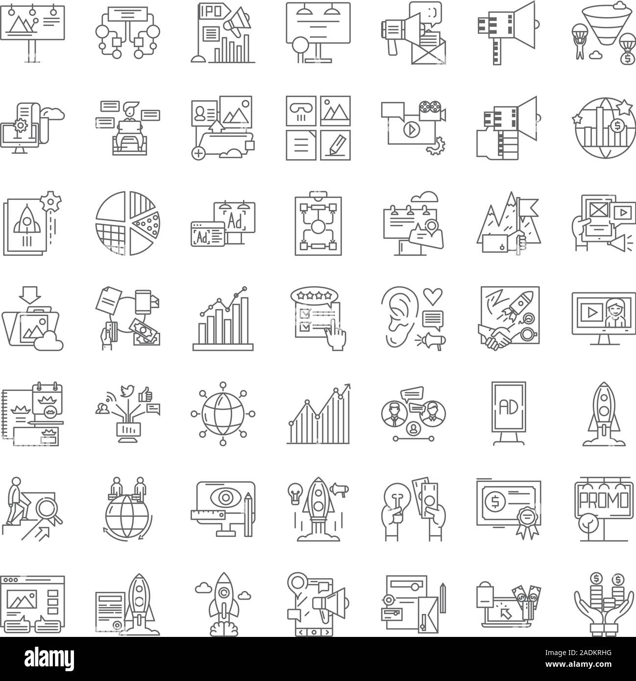 Project plan linear icons, signs, symbols vector line illustration set Stock Vector Image & Art ...