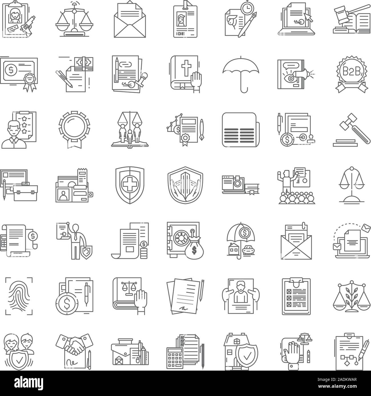 Rules linear icons, signs, symbols vector line illustration set Stock ...