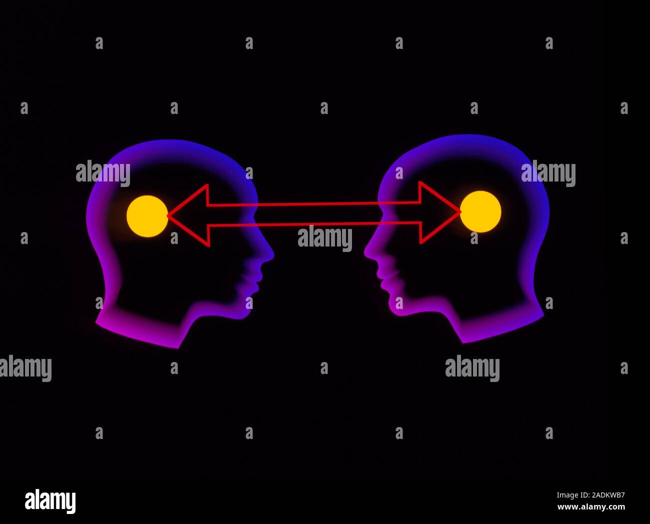 Communication. Abstract artwork of communication between two people ...